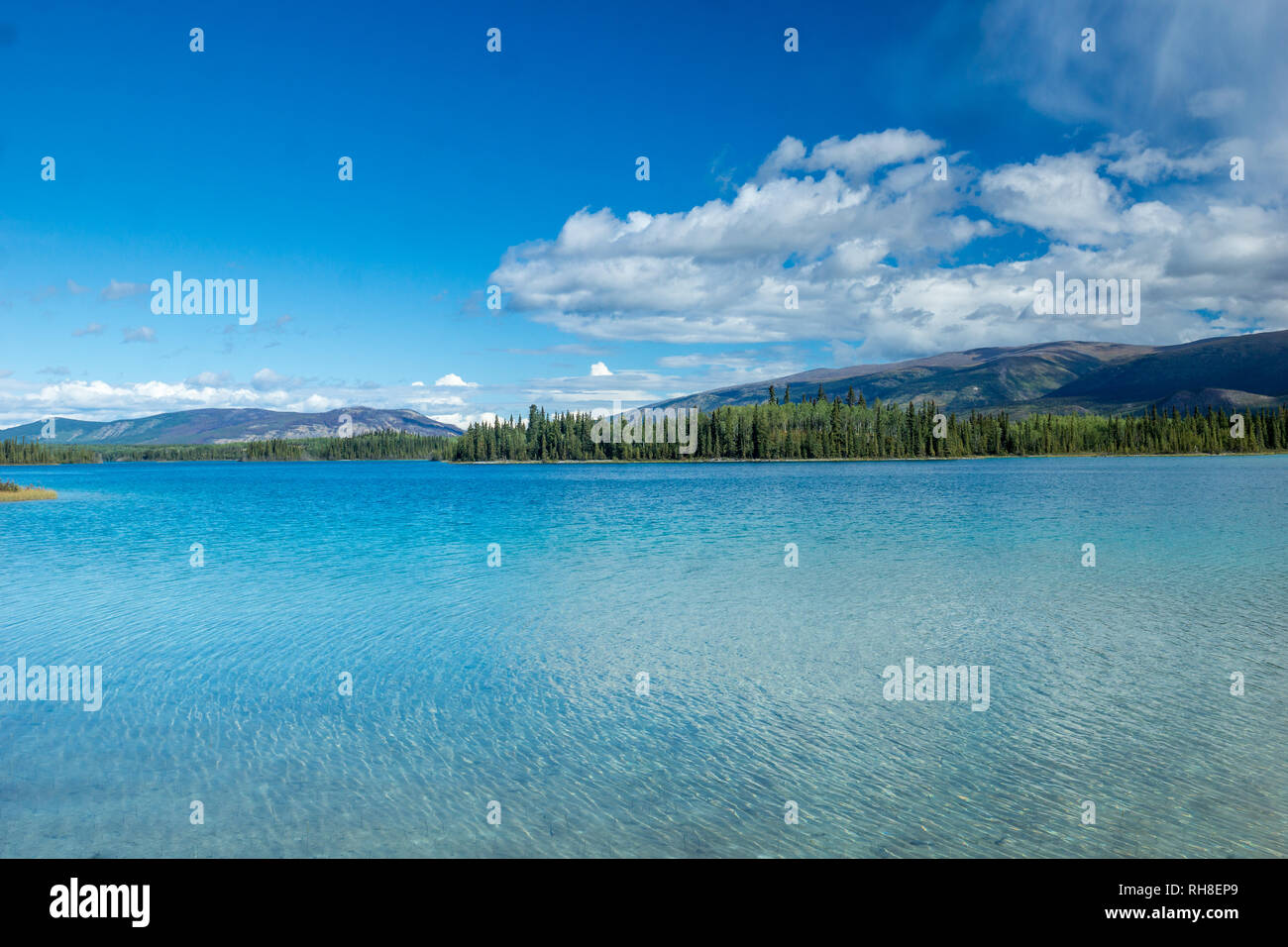 Colorful lake in Northern British Columbia Stock Photo - Alamy