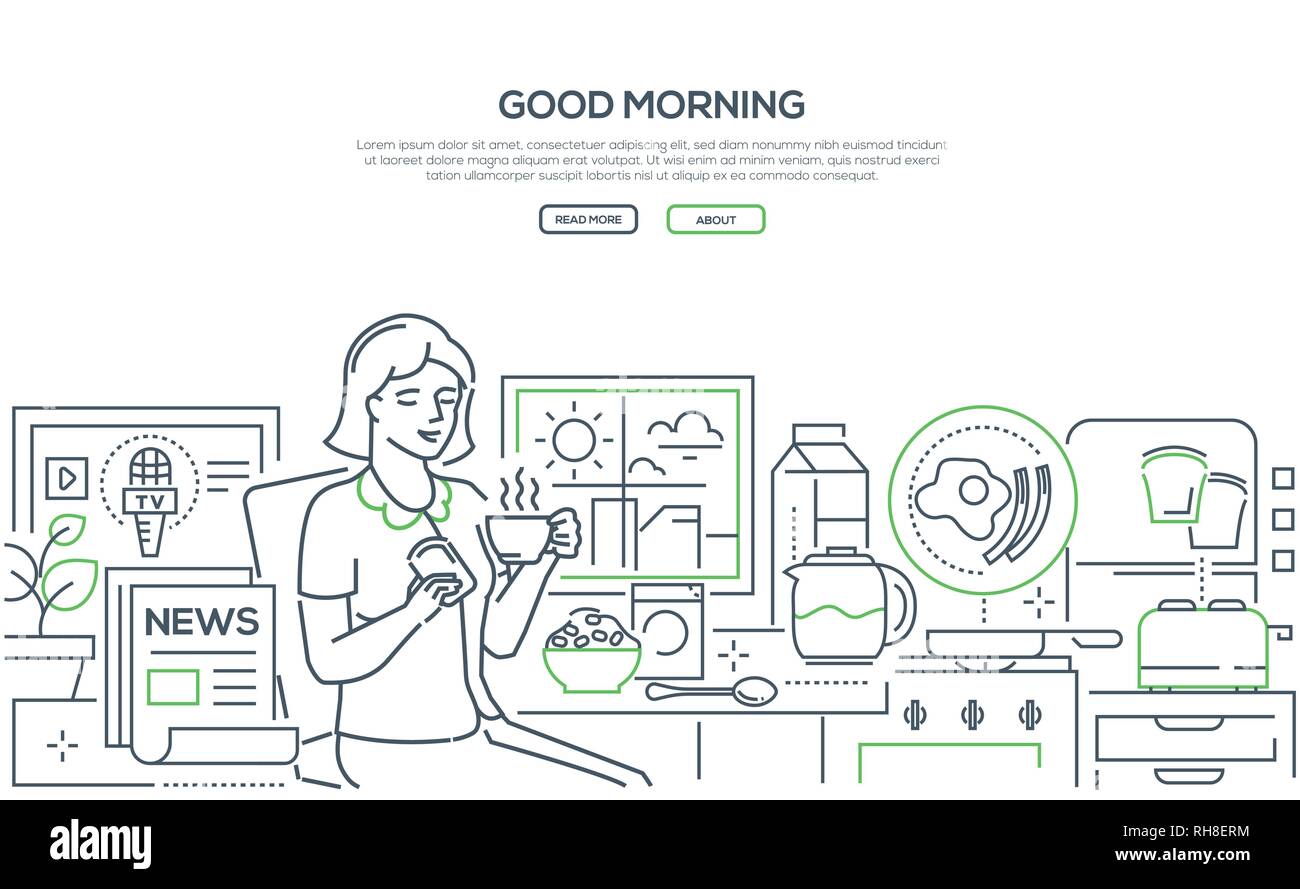 Good morning idea Stock Vector Images - Alamy