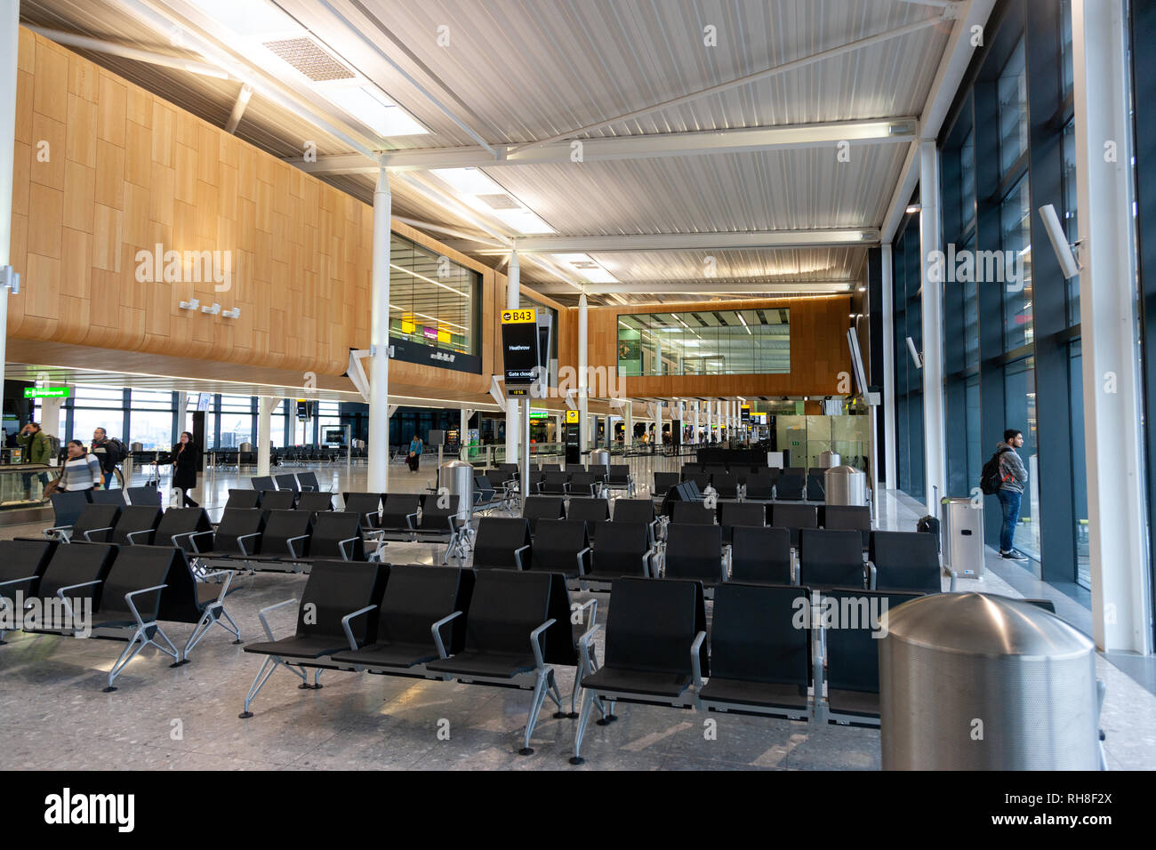 London, England - January 24, 2019. Inside the departure level of ...