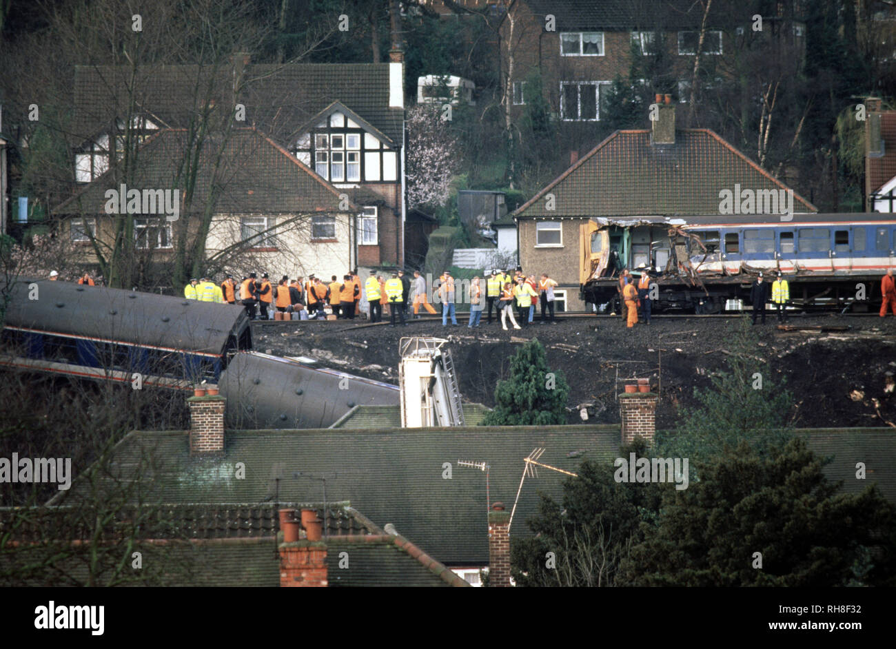 Scene of the Purley train crash Stock Photo - Alamy
