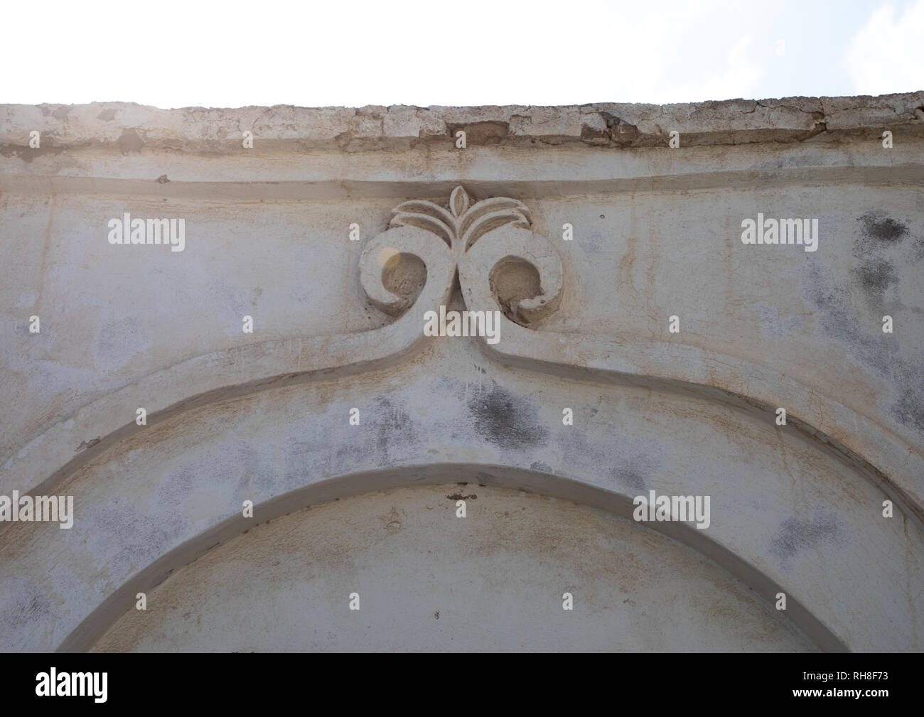 Gypsum decoration in a farasani house, Red Sea, Farasan, Saudi Arabia ...