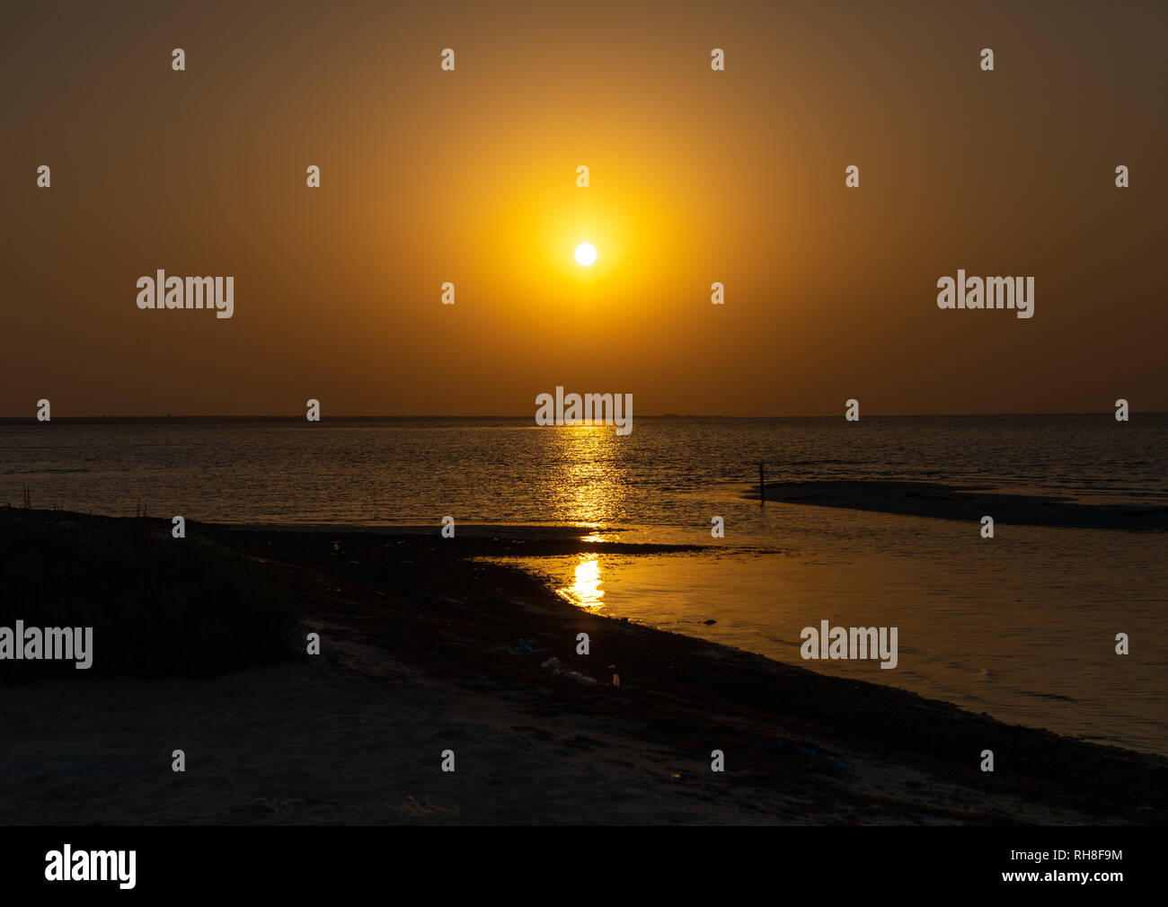 Sunset on the beach, Red Sea, Farasan, Saudi Arabia Stock Photo - Alamy
