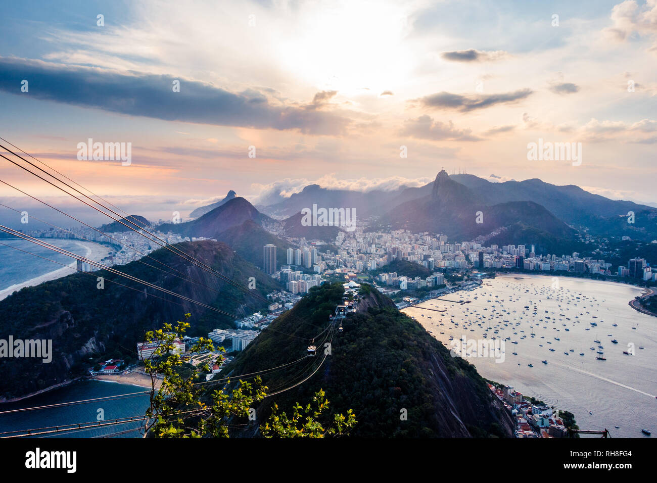 enchanting view from Sugarloaf over the stunning scenery of Rio de ...