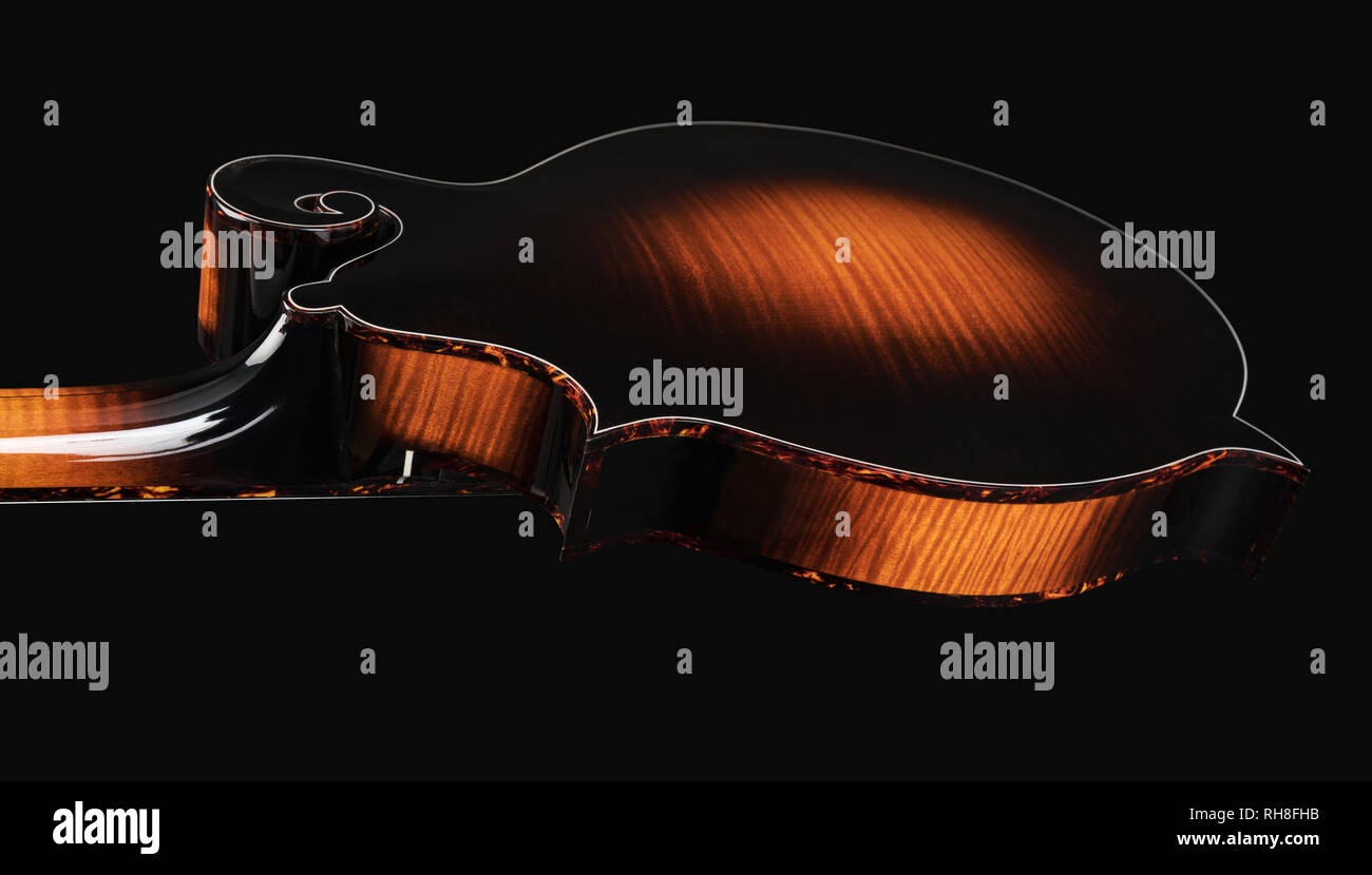 Mandolin isolated on black background. Music concept Stock Photo - Alamy