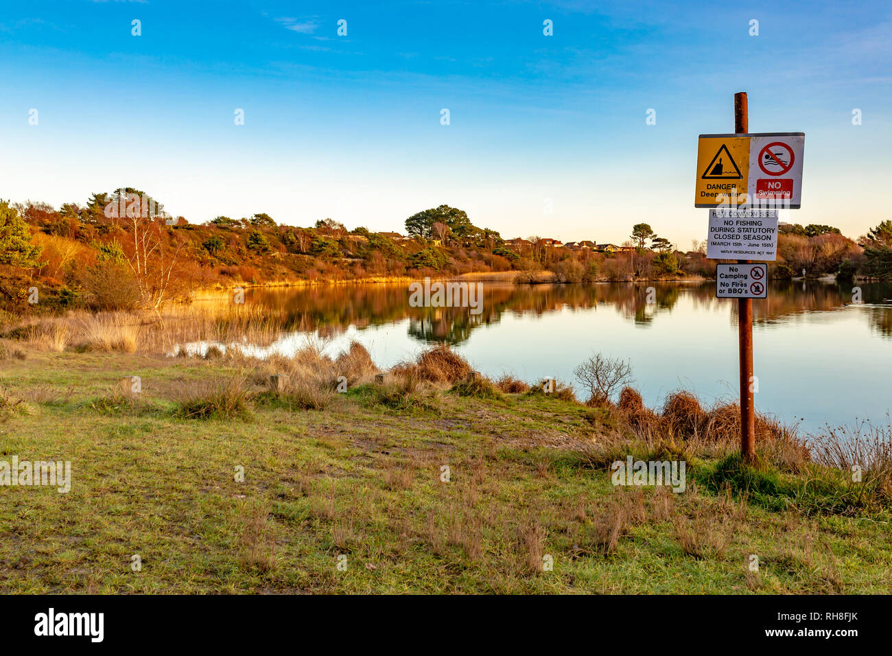 Landscape photograph of scenic view overlooking lake with information ...