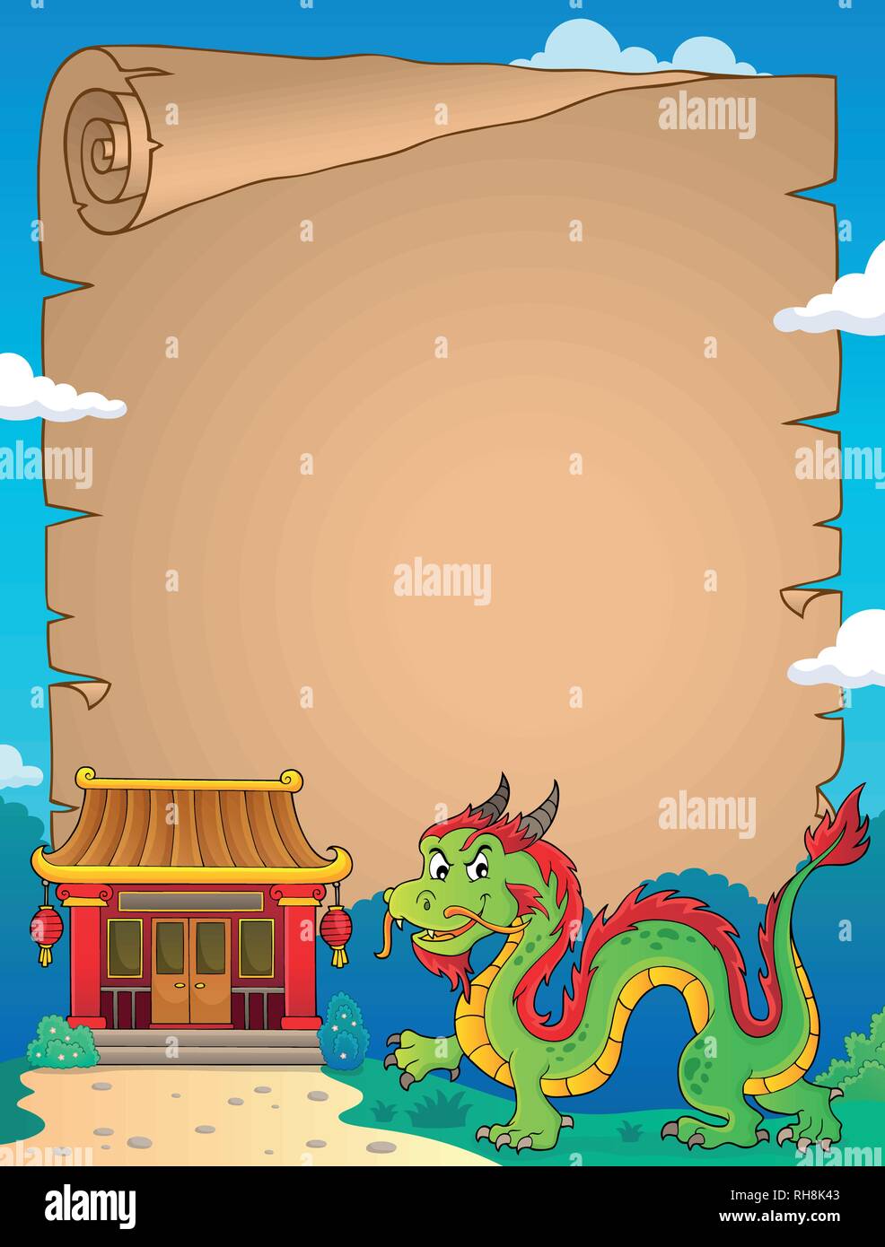 Chinese mythology theme Stock Vector Images - Alamy