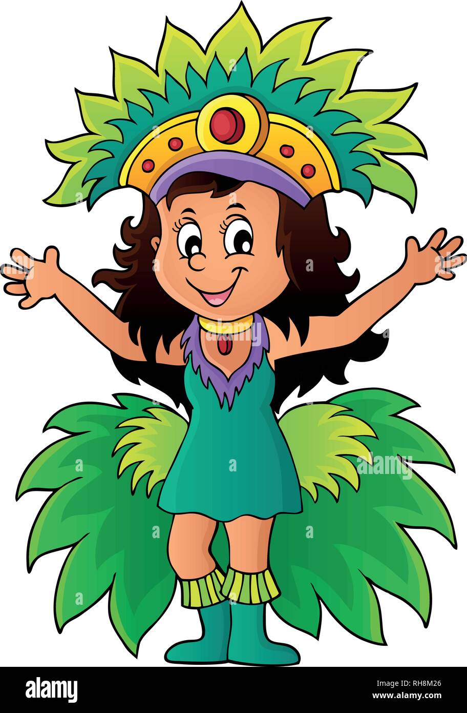 Happy samba dancer theme image 1 - eps10 vector illustration Stock ...