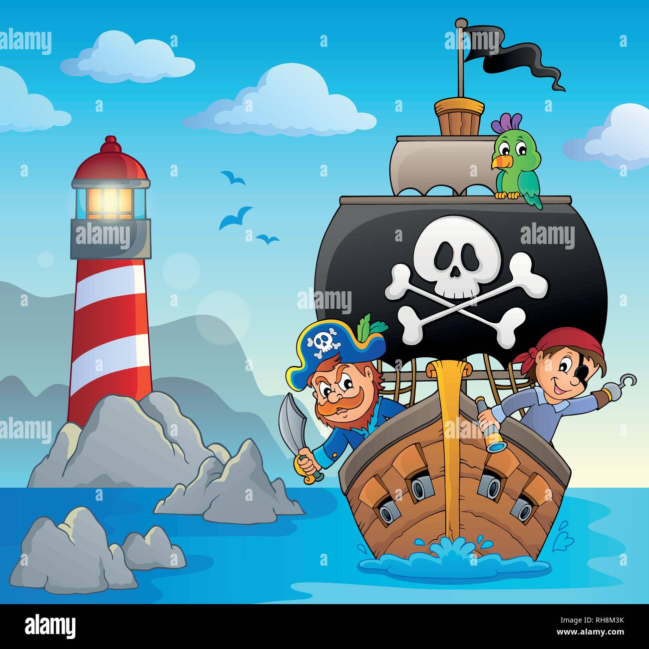 Pirates tower Stock Vector Images - Alamy