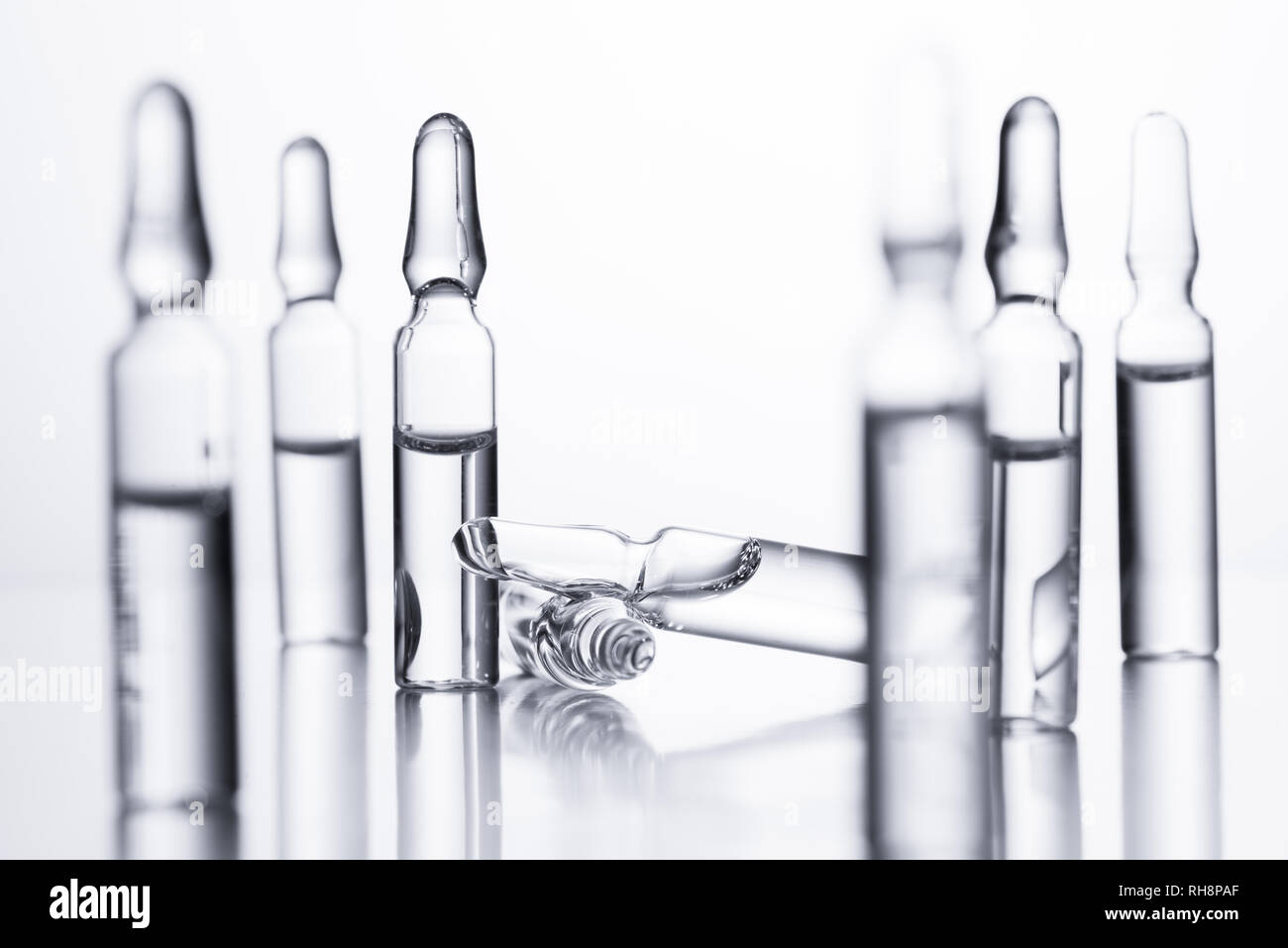 Medical ampules for injections on a white background Stock Photo - Alamy