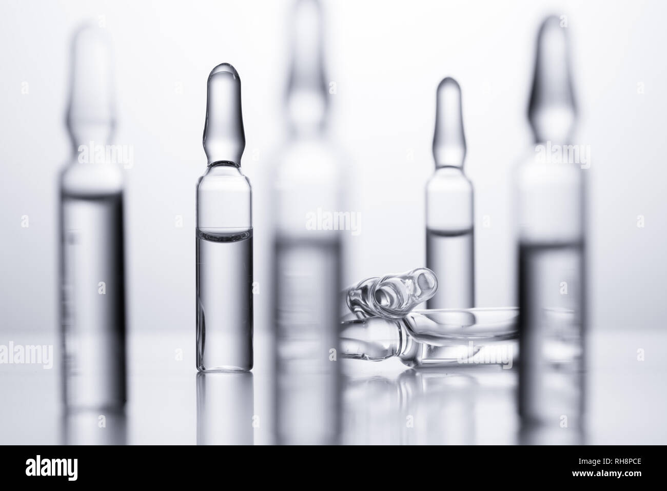 Medical ampules for injections on a white background Stock Photo - Alamy