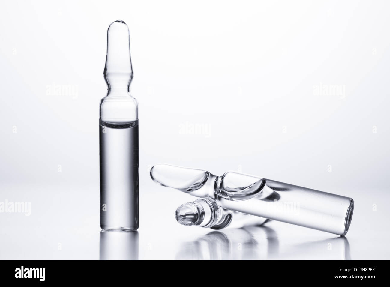 Medical ampules for injections on a white background Stock Photo - Alamy