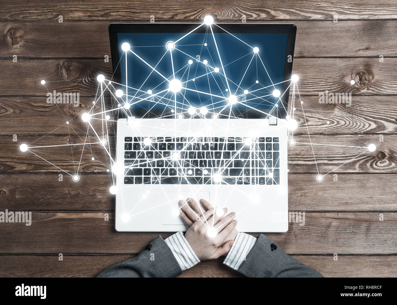 Concept of social connection and networking with social connection ...