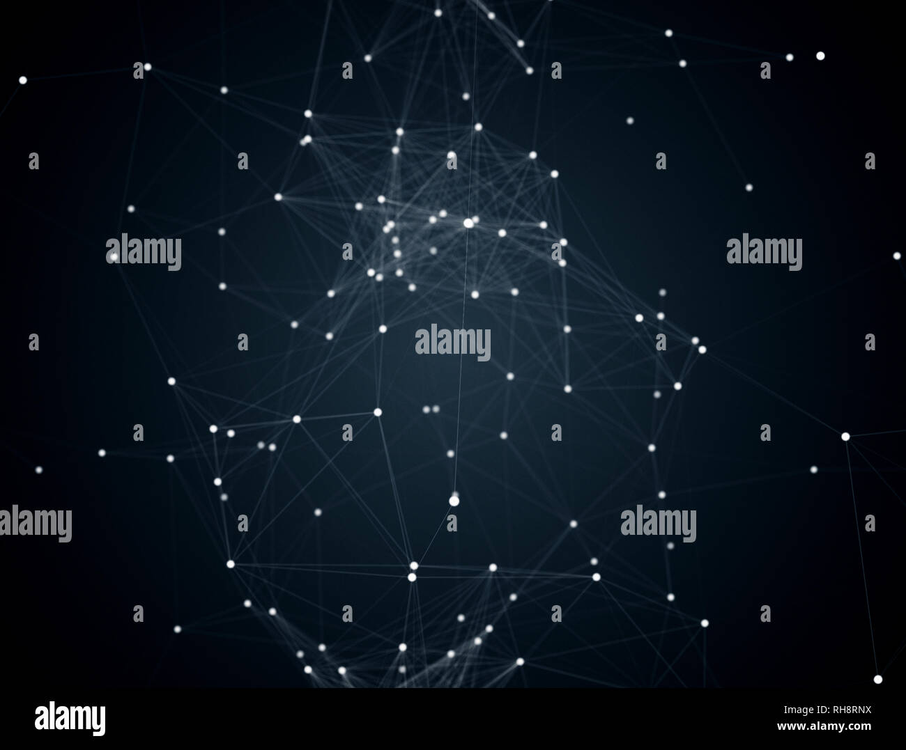 Network connection interface 3D rendering on grey background Stock ...