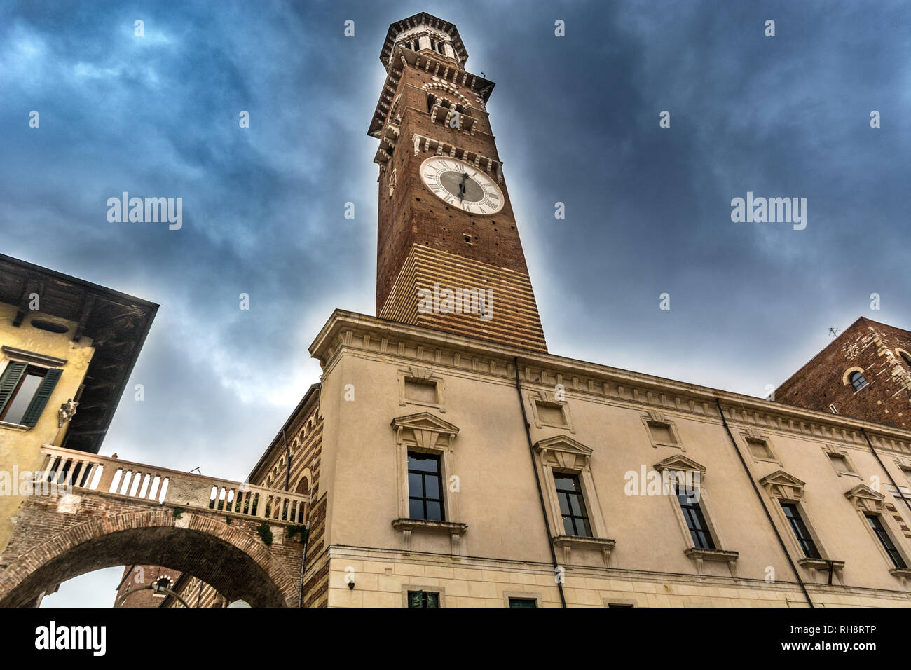 Torre dei Lamberti Italy Stock Photo - Alamy