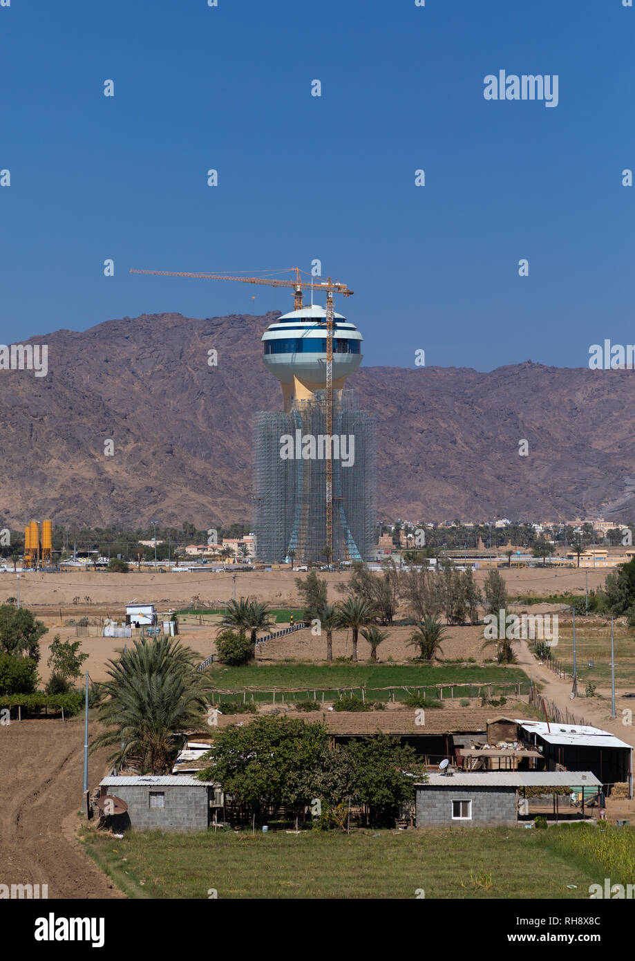 New water tower under construction, Najran Province, Najran, Saudi ...