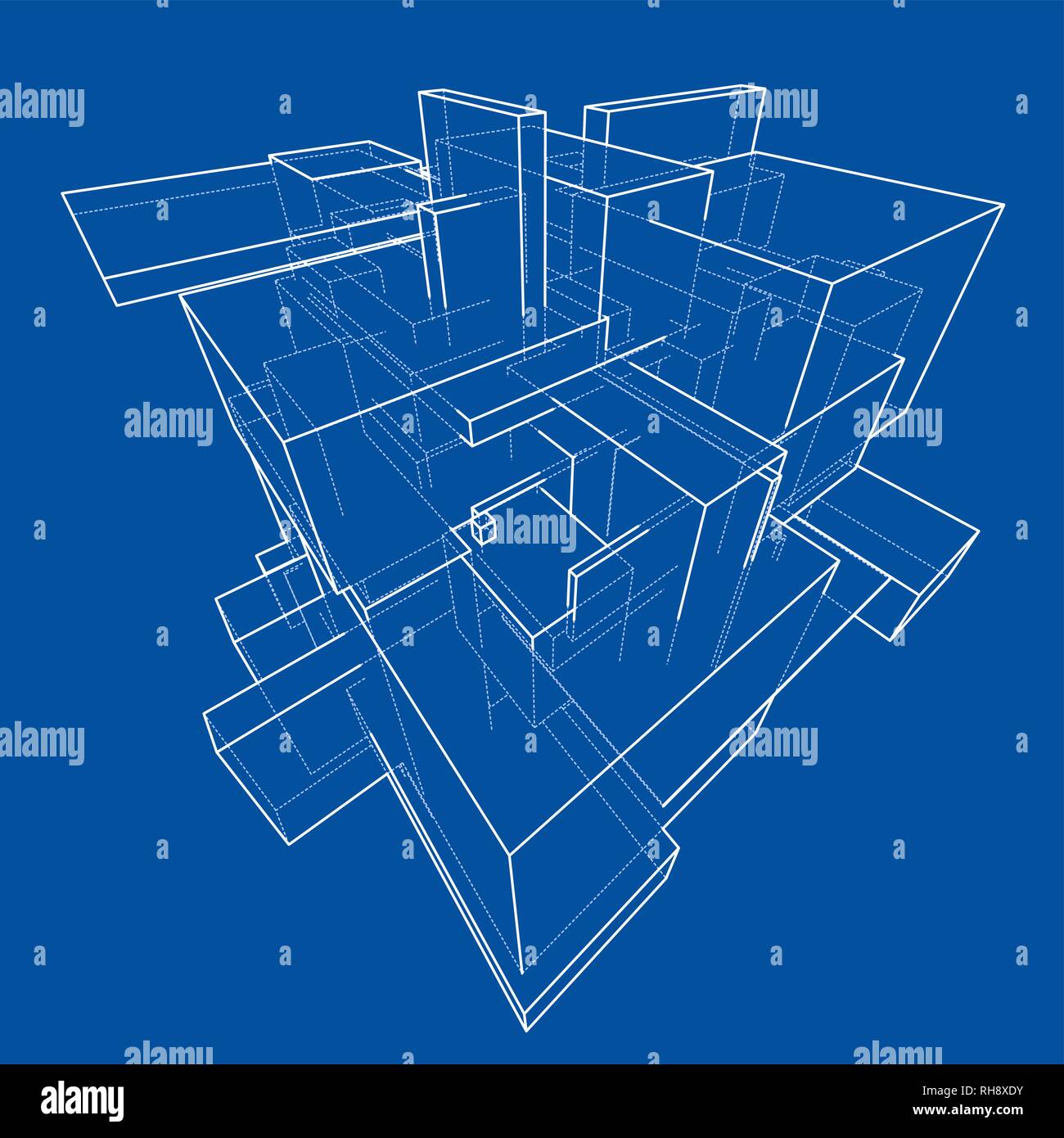 Square wire frame block border Stock Vector Images - Alamy