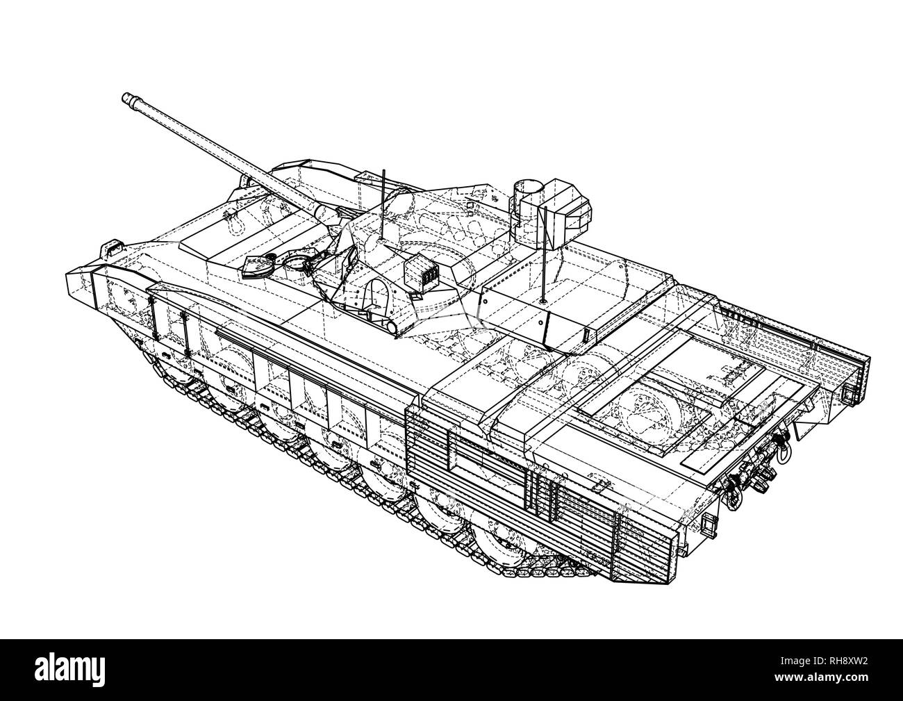 Blueprint of realistic tank Stock Vector Image & Art - Alamy