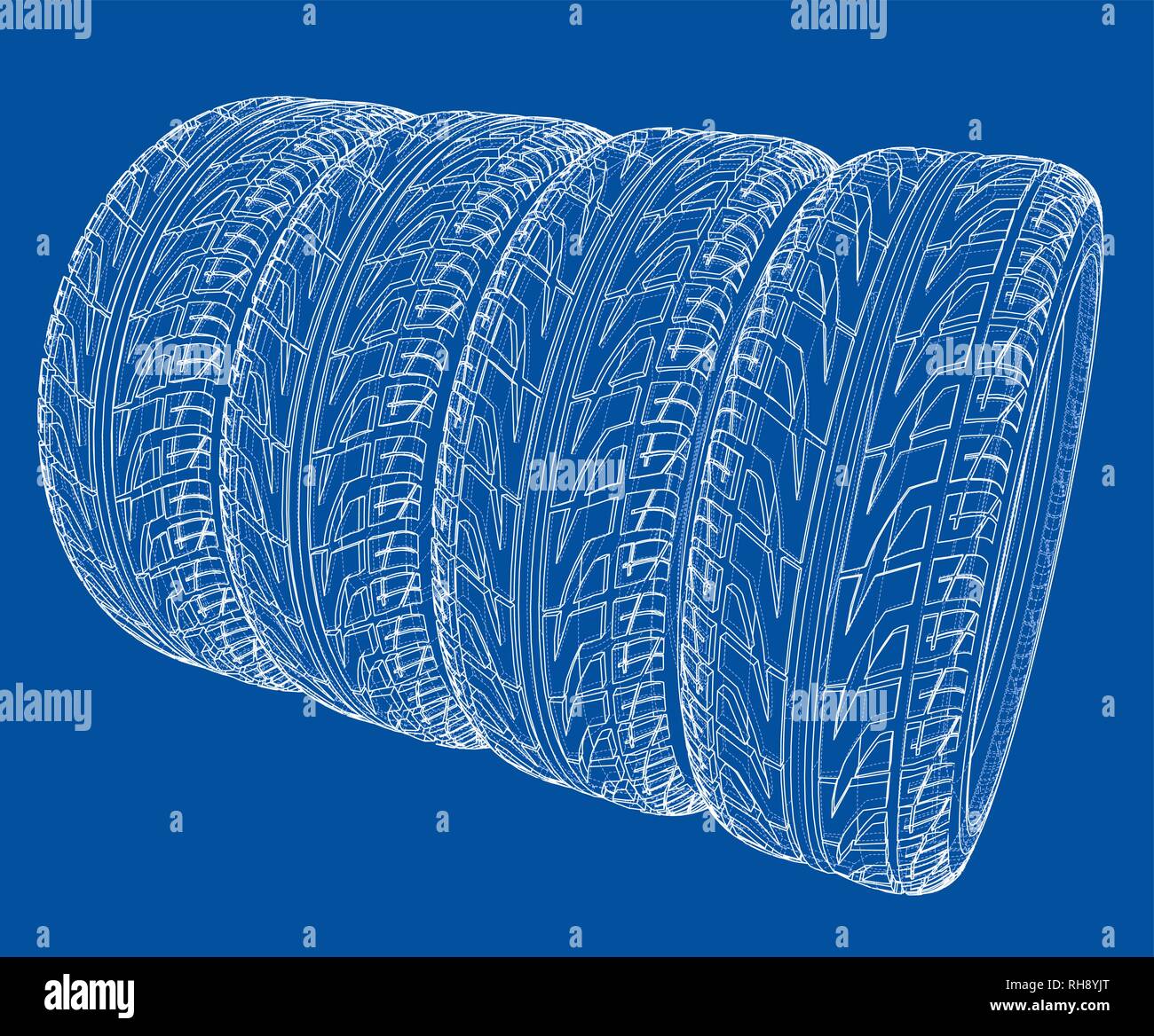 Car tires concept. Vector rendering of 3d Stock Vector Image & Art - Alamy