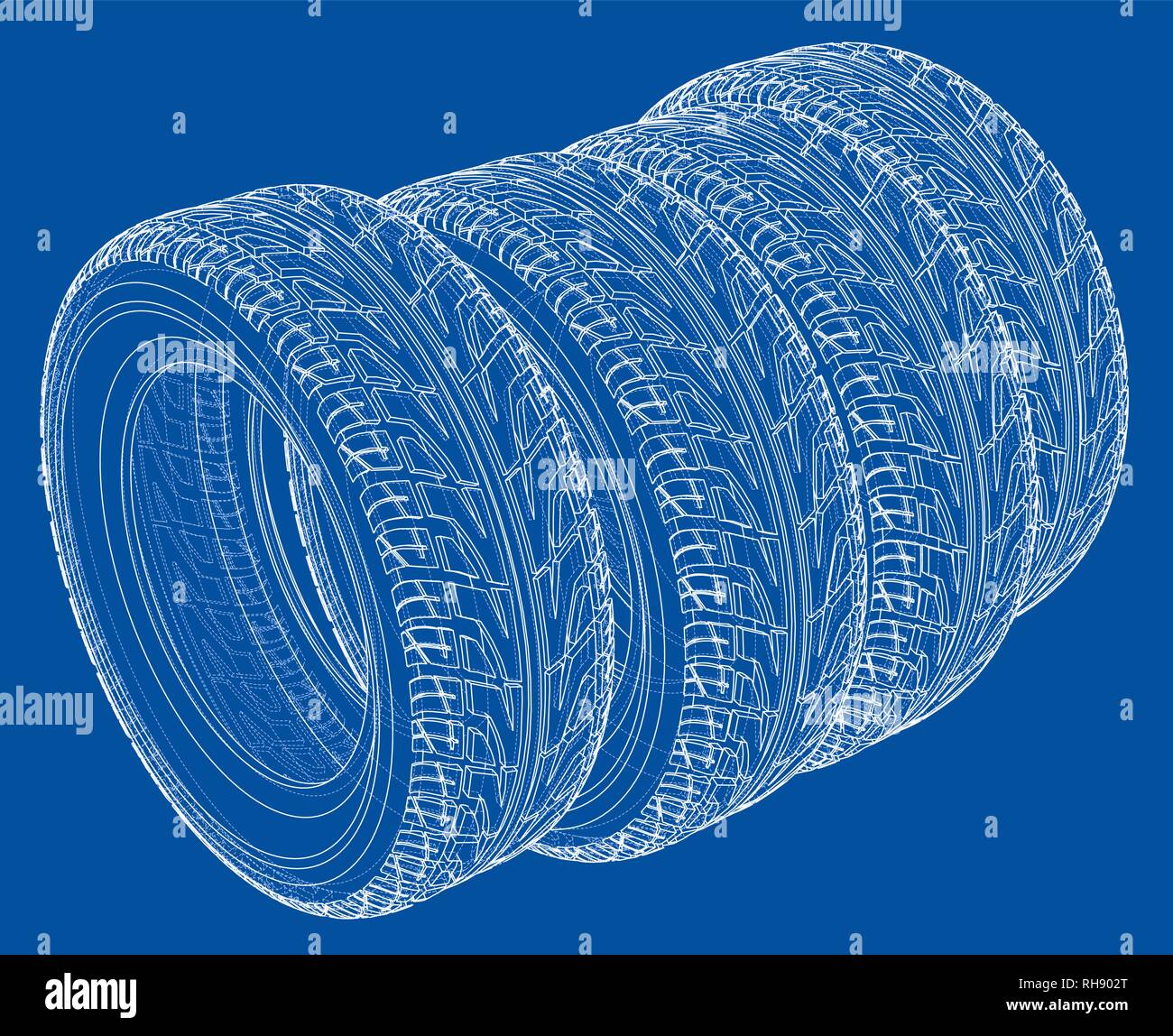 Car tires concept. Vector rendering of 3d Stock Vector Image & Art - Alamy