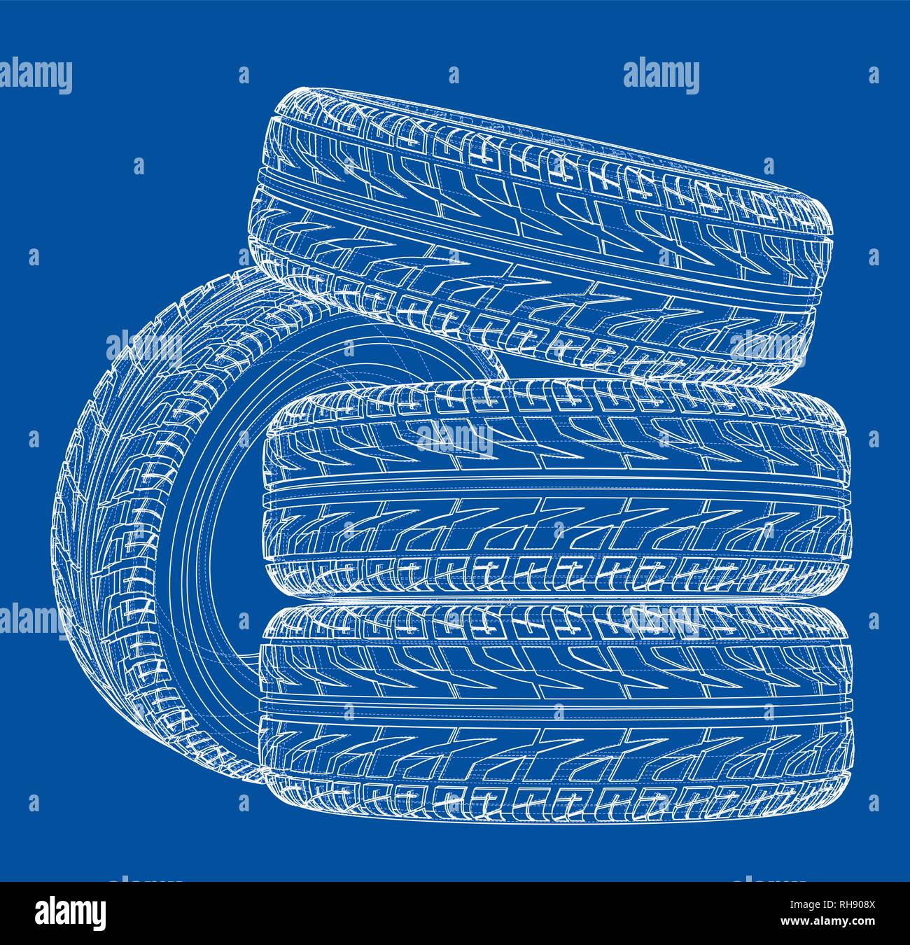Car tires concept. Vector rendering of 3d Stock Vector Image & Art - Alamy