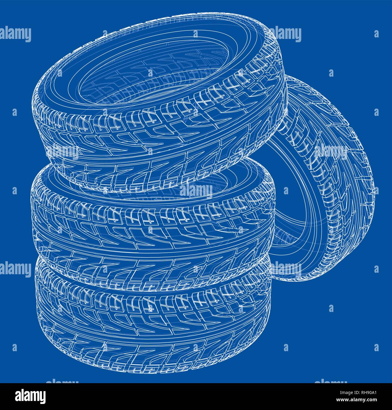 Car tires concept. Vector rendering of 3d Stock Vector Image & Art - Alamy