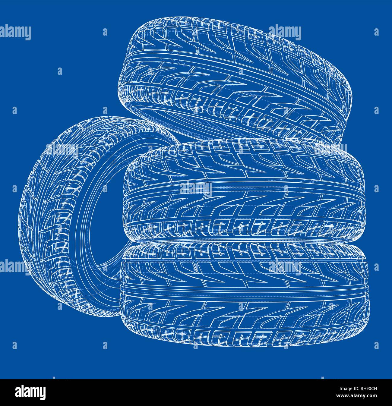 Car tires concept. Vector rendering of 3d Stock Vector Image & Art - Alamy