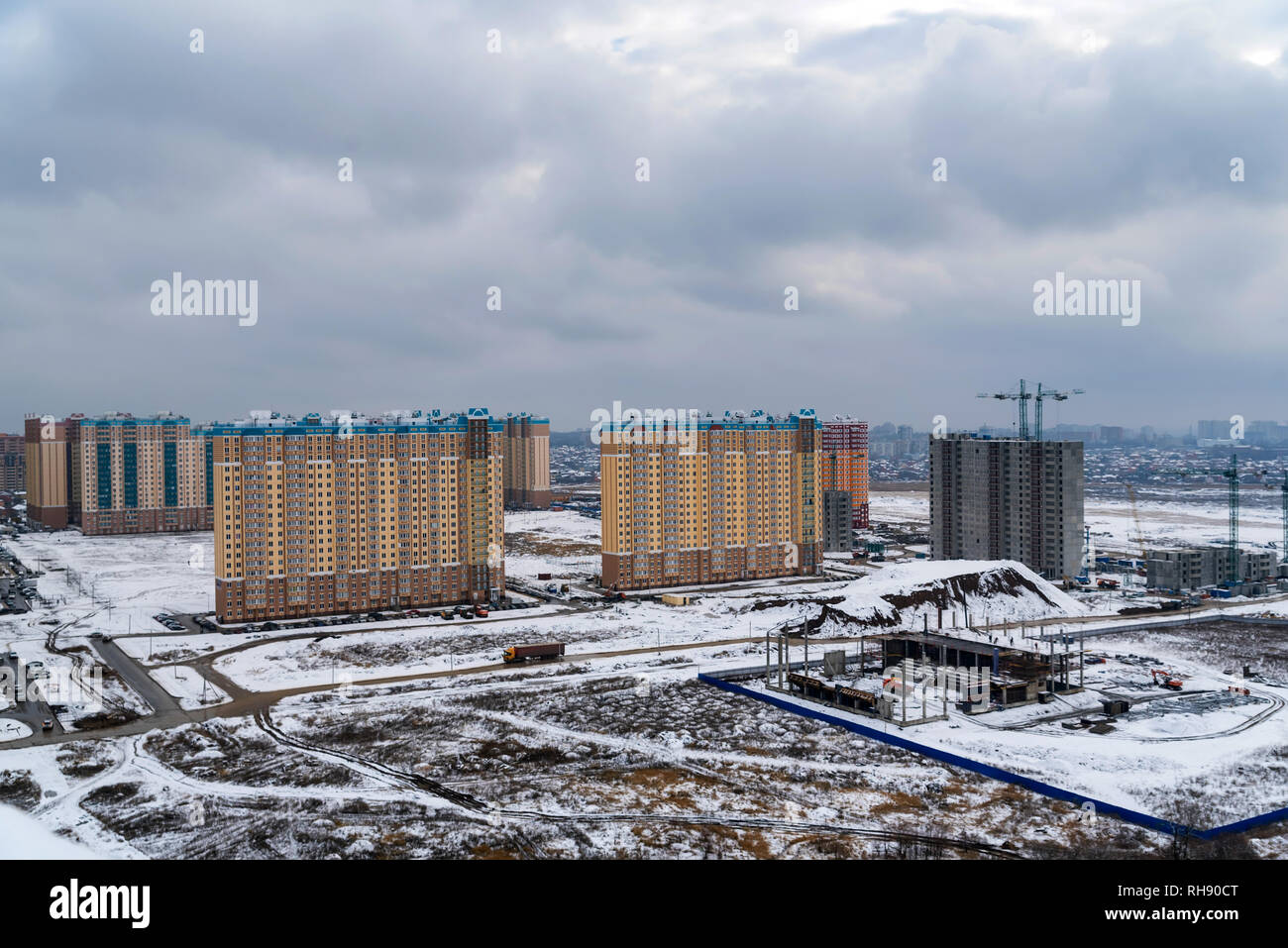 Construction of the new moden residential buildings Stock Photo - Alamy