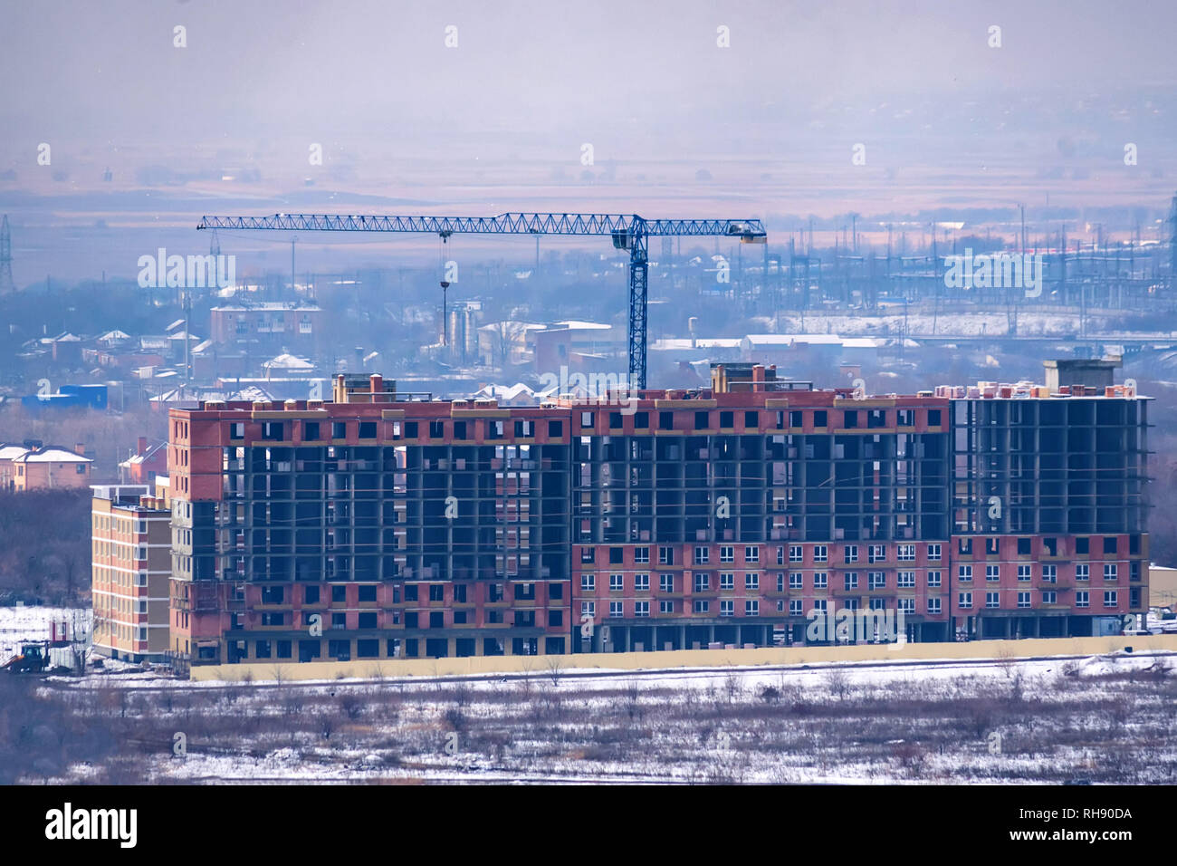 Construction of the new moden residential buildings Stock Photo - Alamy
