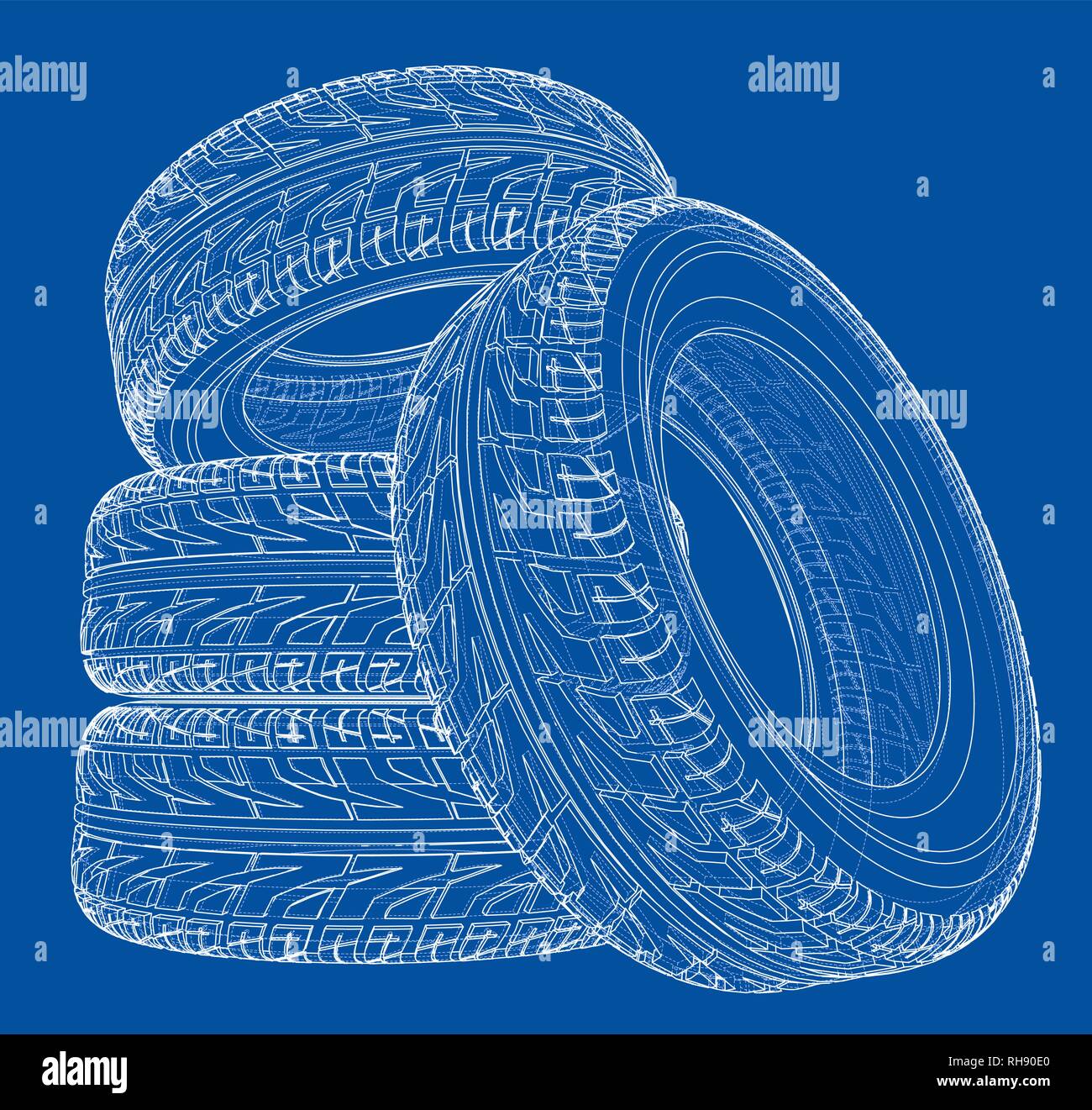 Car tires concept. Vector rendering of 3d Stock Vector Image & Art - Alamy