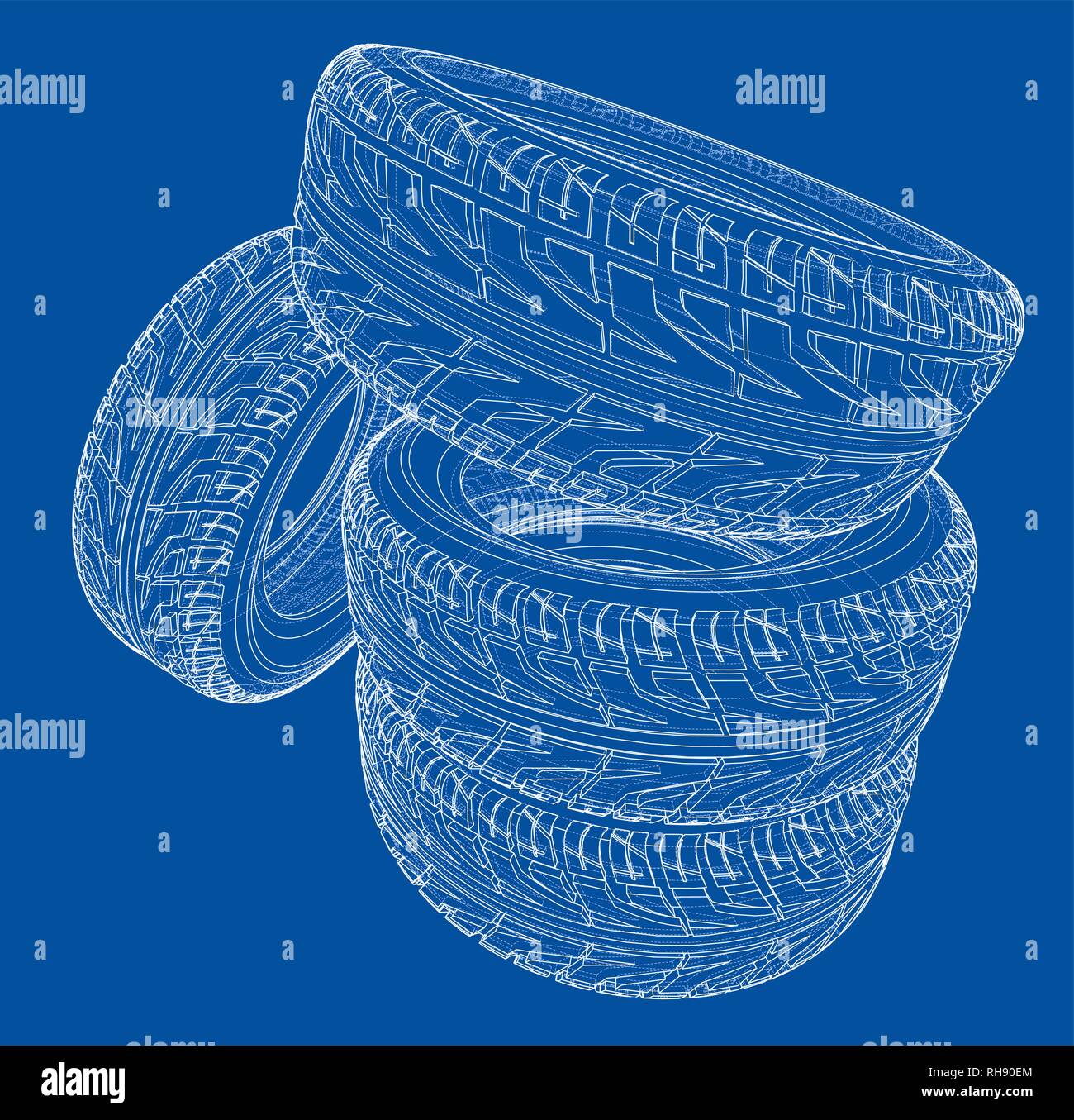 Car tires concept. Vector rendering of 3d Stock Vector Image & Art - Alamy