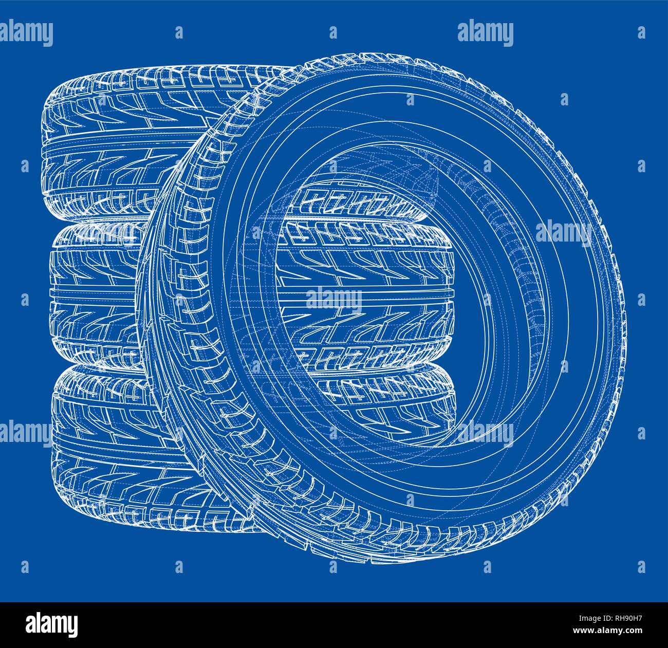 Car tires concept. Vector rendering of 3d Stock Vector Image & Art - Alamy