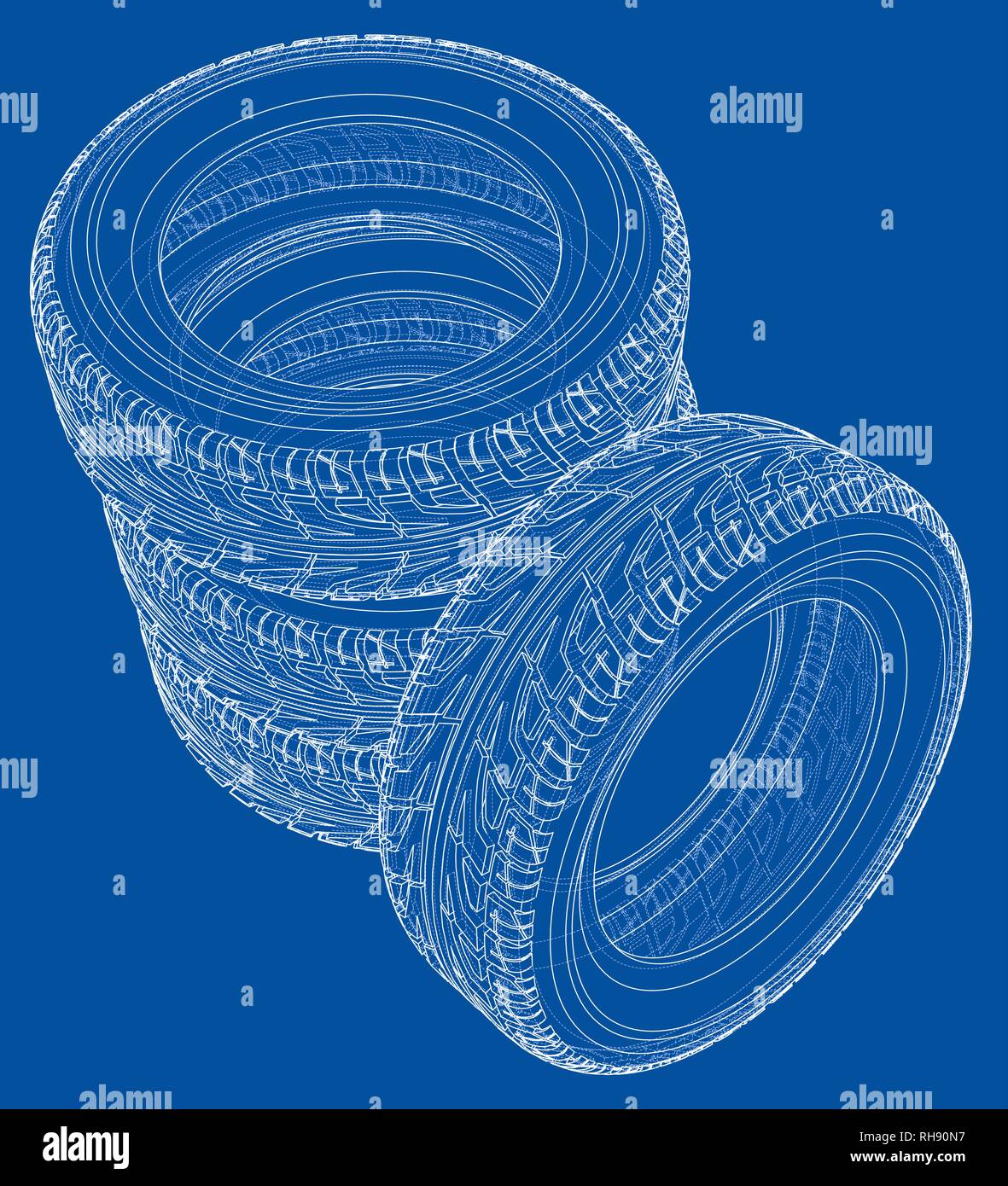 Car tires concept. Vector rendering of 3d Stock Vector Image & Art - Alamy