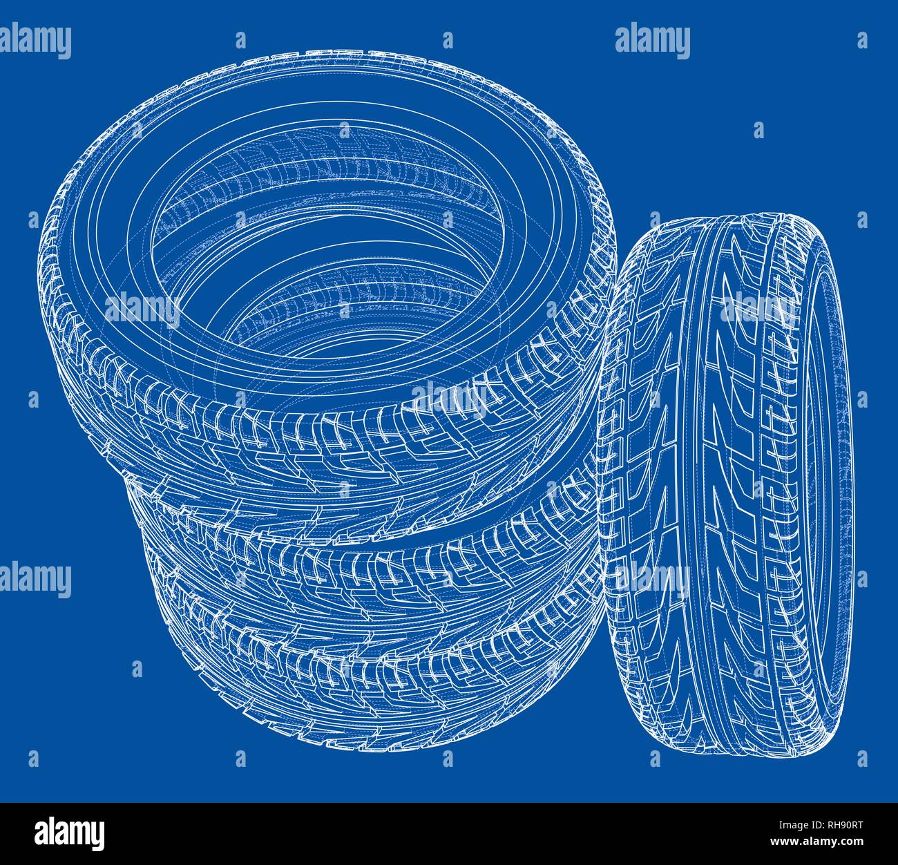 Car tires concept. Vector rendering of 3d Stock Vector Image & Art - Alamy