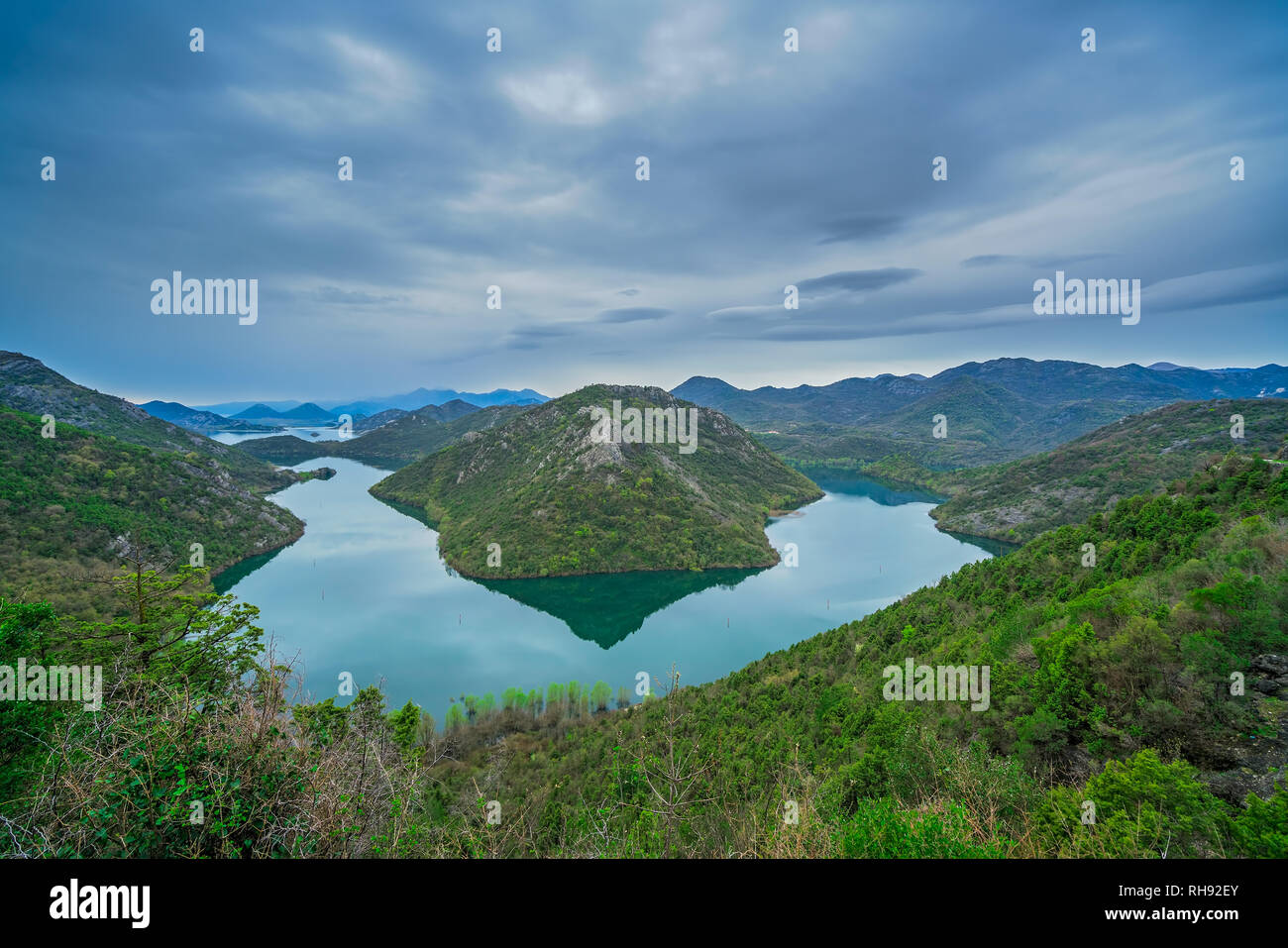 The hill called the Green Pyramid and the bend of the Rijeka Crnojevica ...