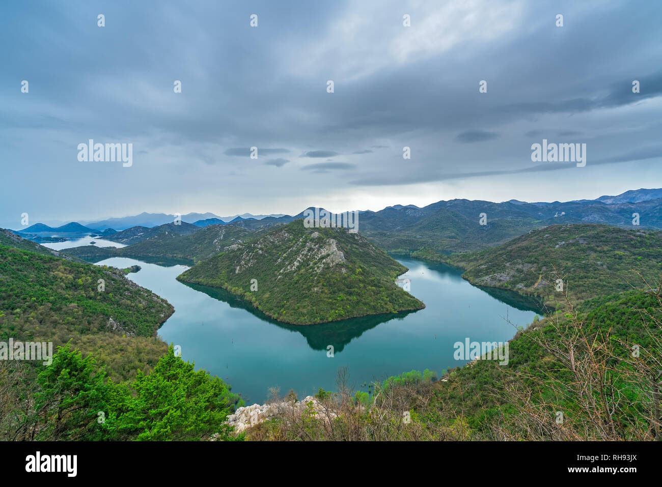 The hill called the Green Pyramid and the bend of the Rijeka Crnojevica ...