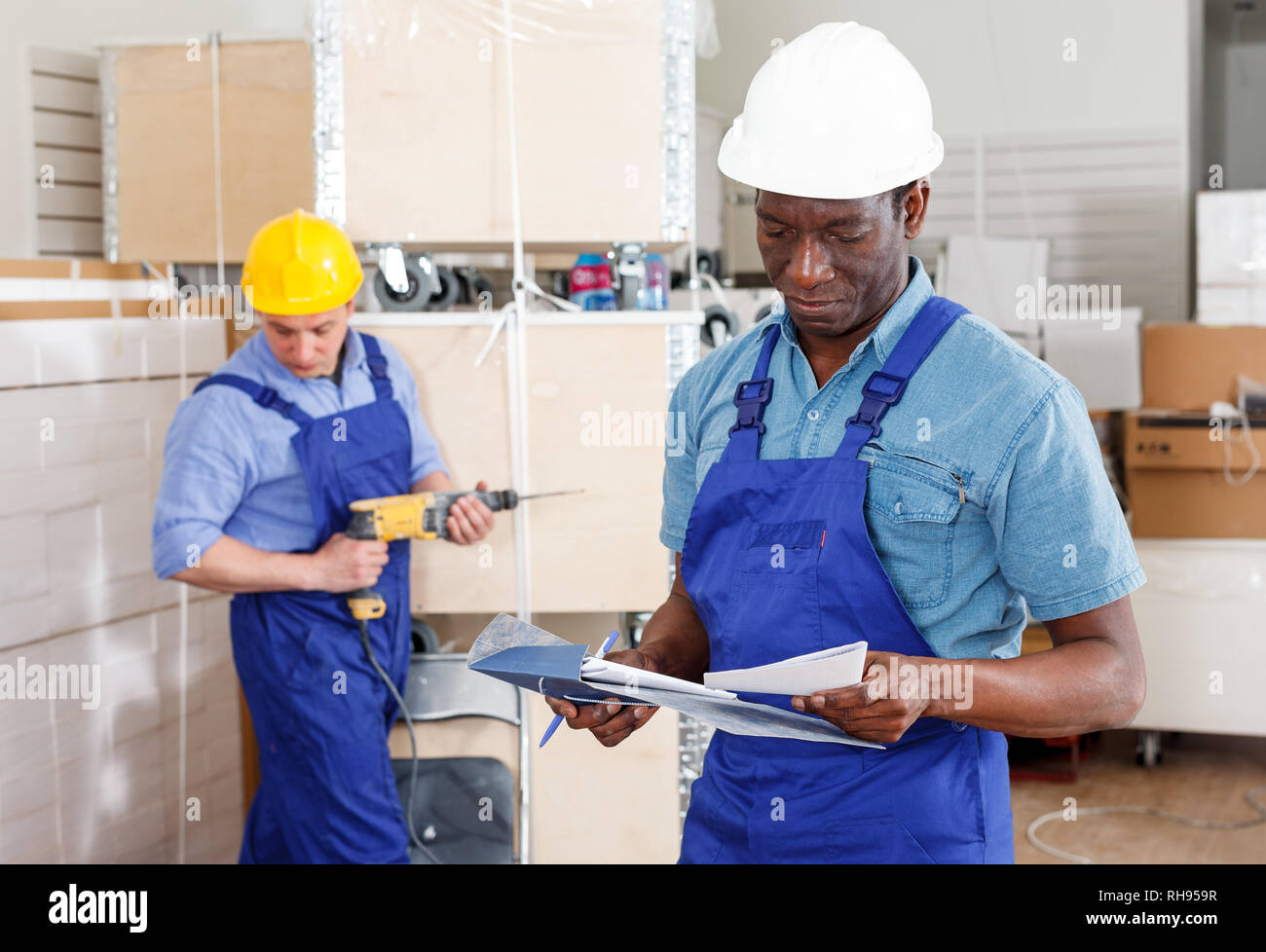 African american renovating house hi-res stock photography and images ...
