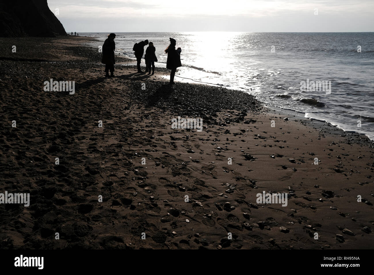 Beach walk at Compton Bay, Compton, Isle of Wight, England, UK Stock ...