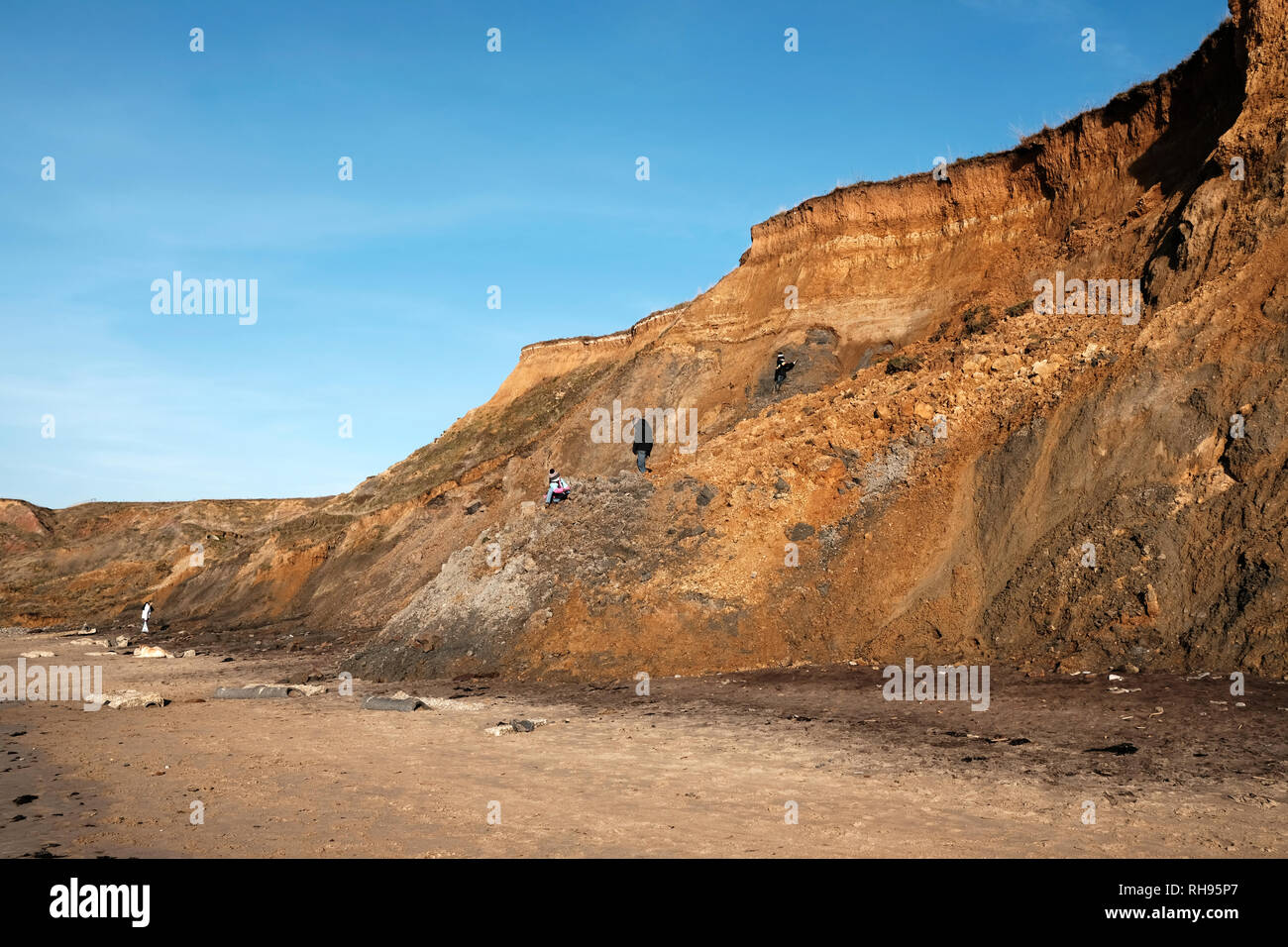 Coastal Erosion on Compton Beach, Compton Bay, Compton, Isle of Wight ...