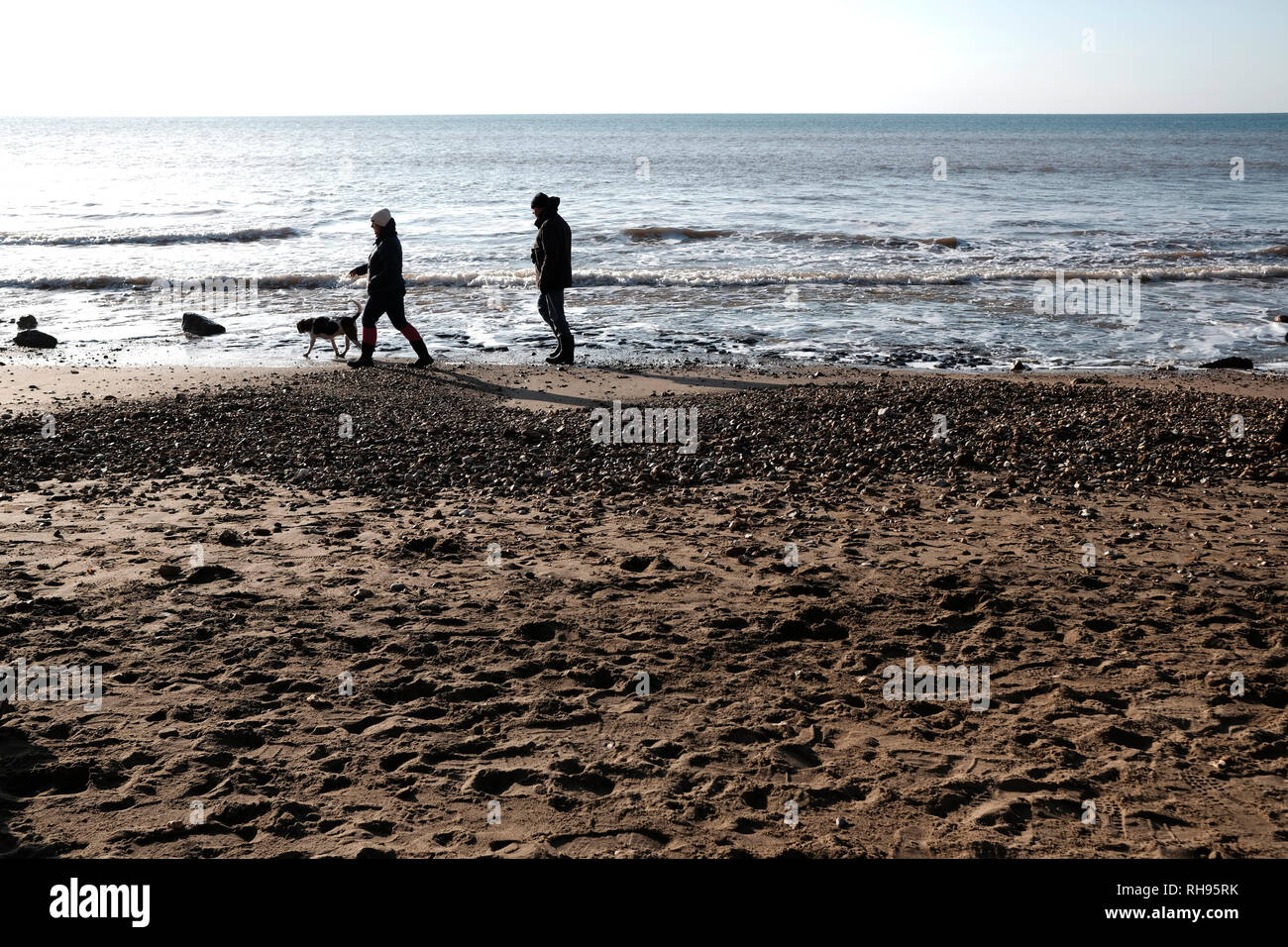 Beach walk at Compton Bay, Compton, Isle of Wight, England, UK Stock ...