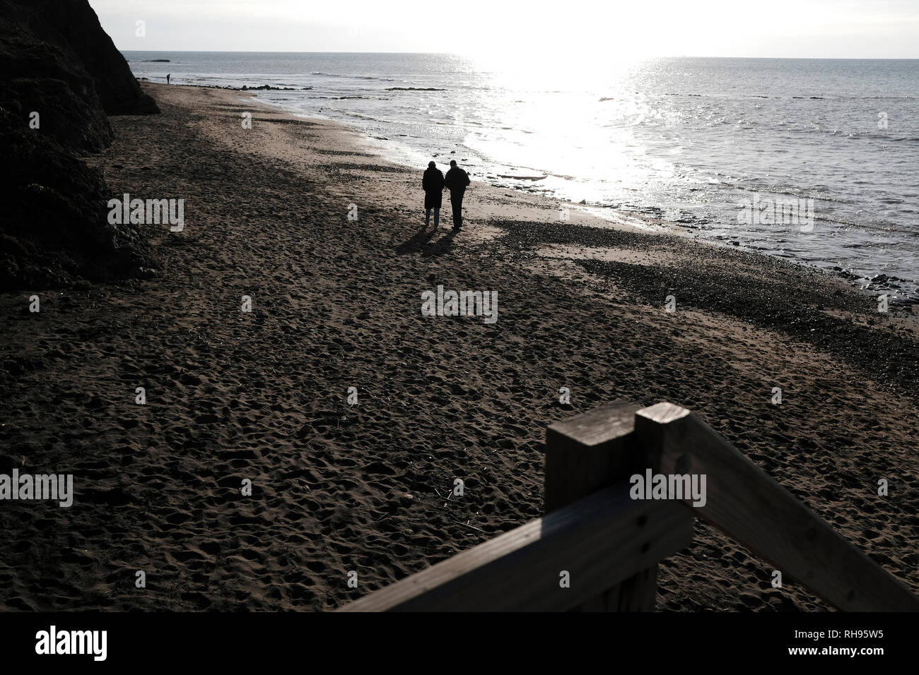 Beach walk at Compton Bay, Compton, Isle of Wight, England, UK Stock ...