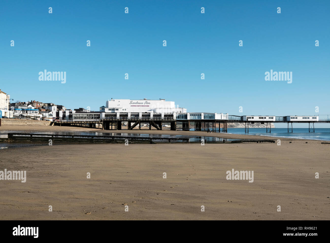 Sandown Pier, Sandown seafront, Isle of Wight, England, UK Stock Photo ...