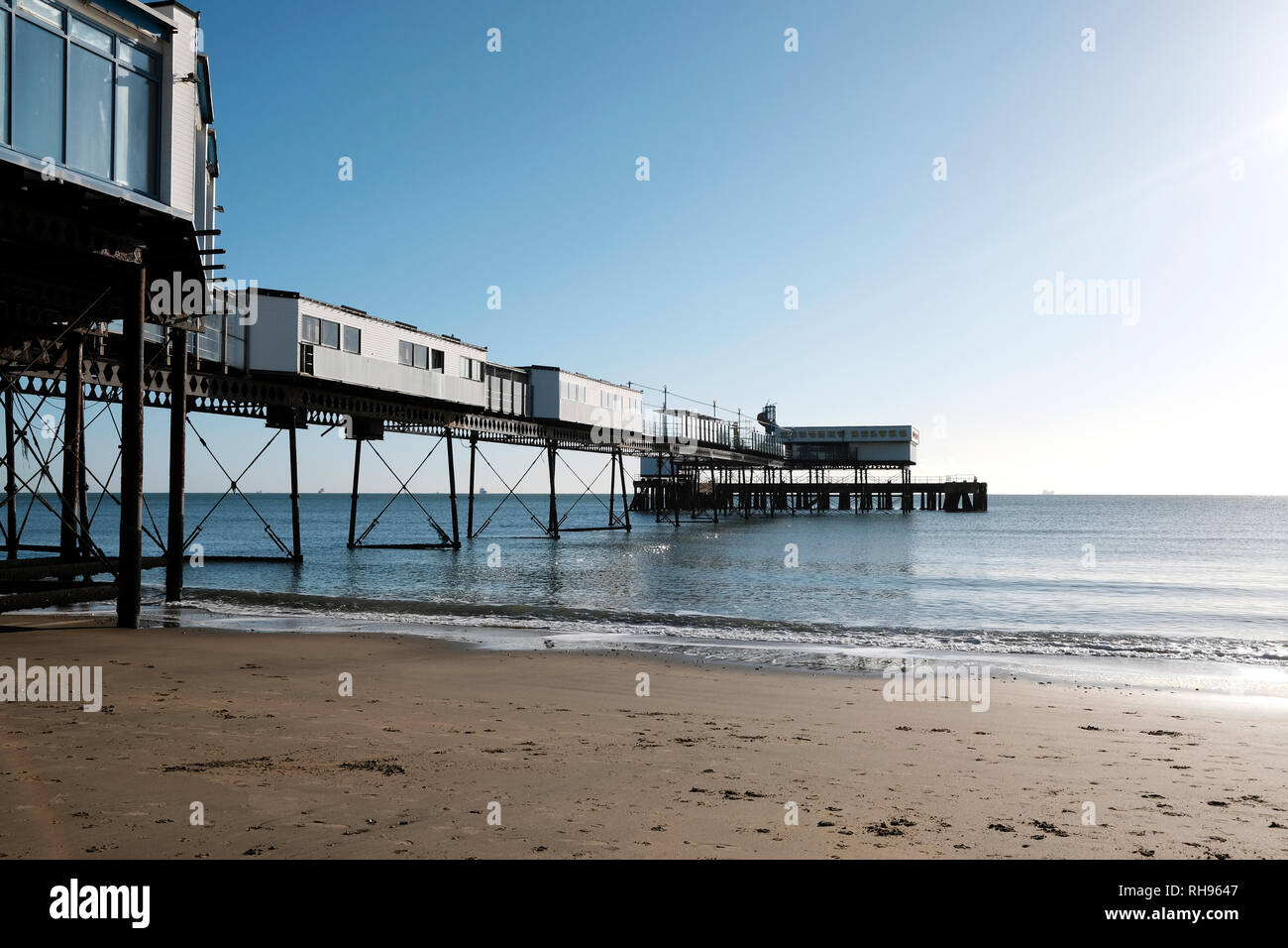 Under Sandown Pier, Sandown, Isle of Wight, England, UK Stock Photo - Alamy