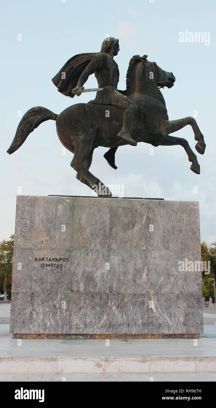 Statue of Alexander the Great Thessaloniki Greece Stock Photo - Alamy