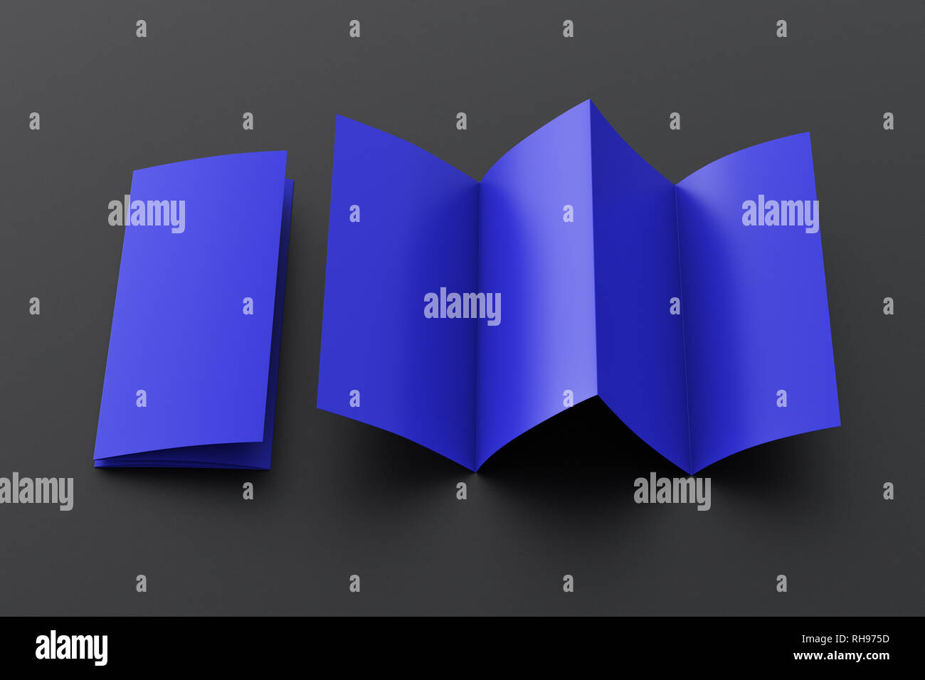 Blue folded paper hi-res stock photography and images - Alamy