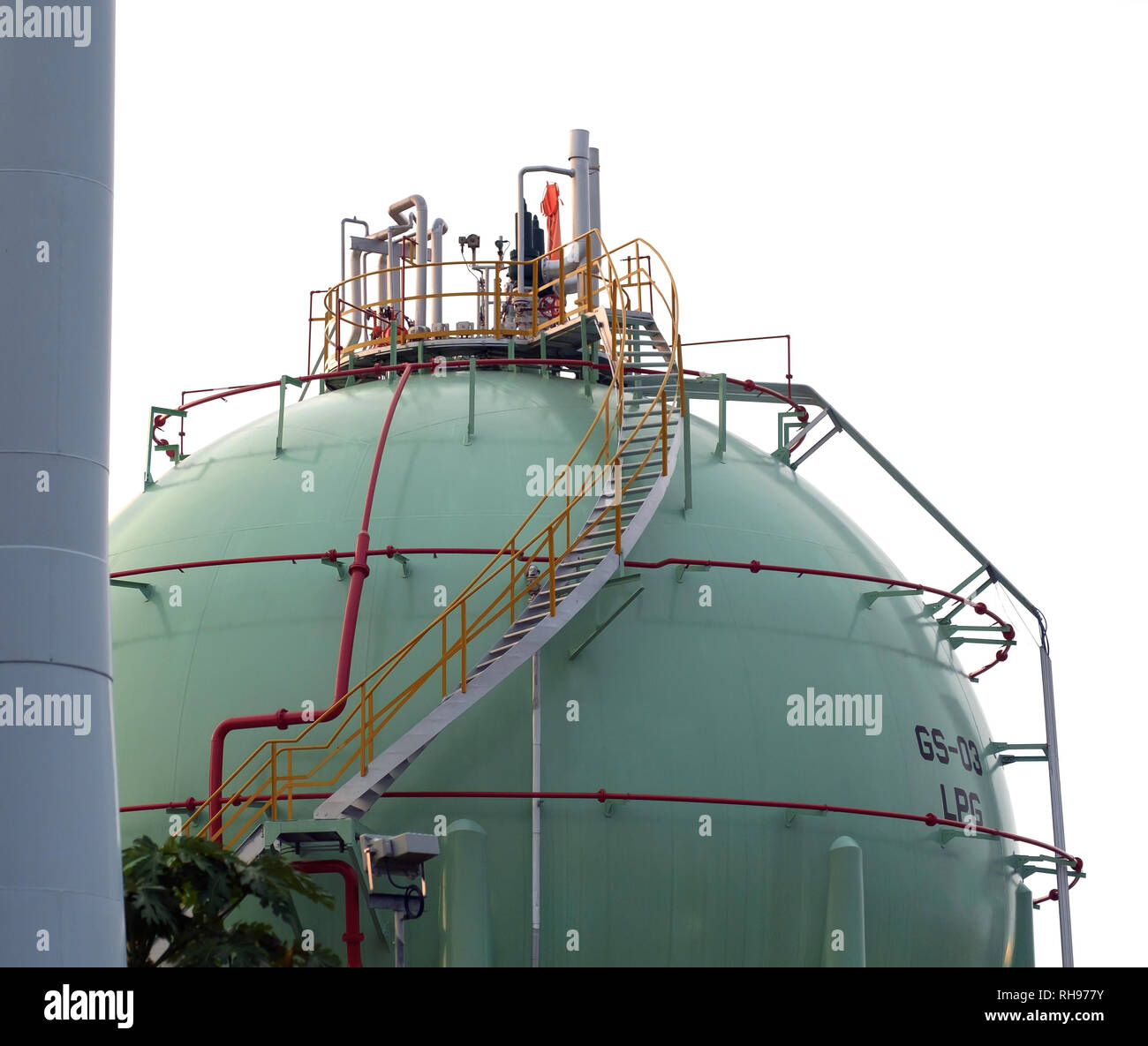 Petrol tanker of oil refinery on white background Stock Photo - Alamy