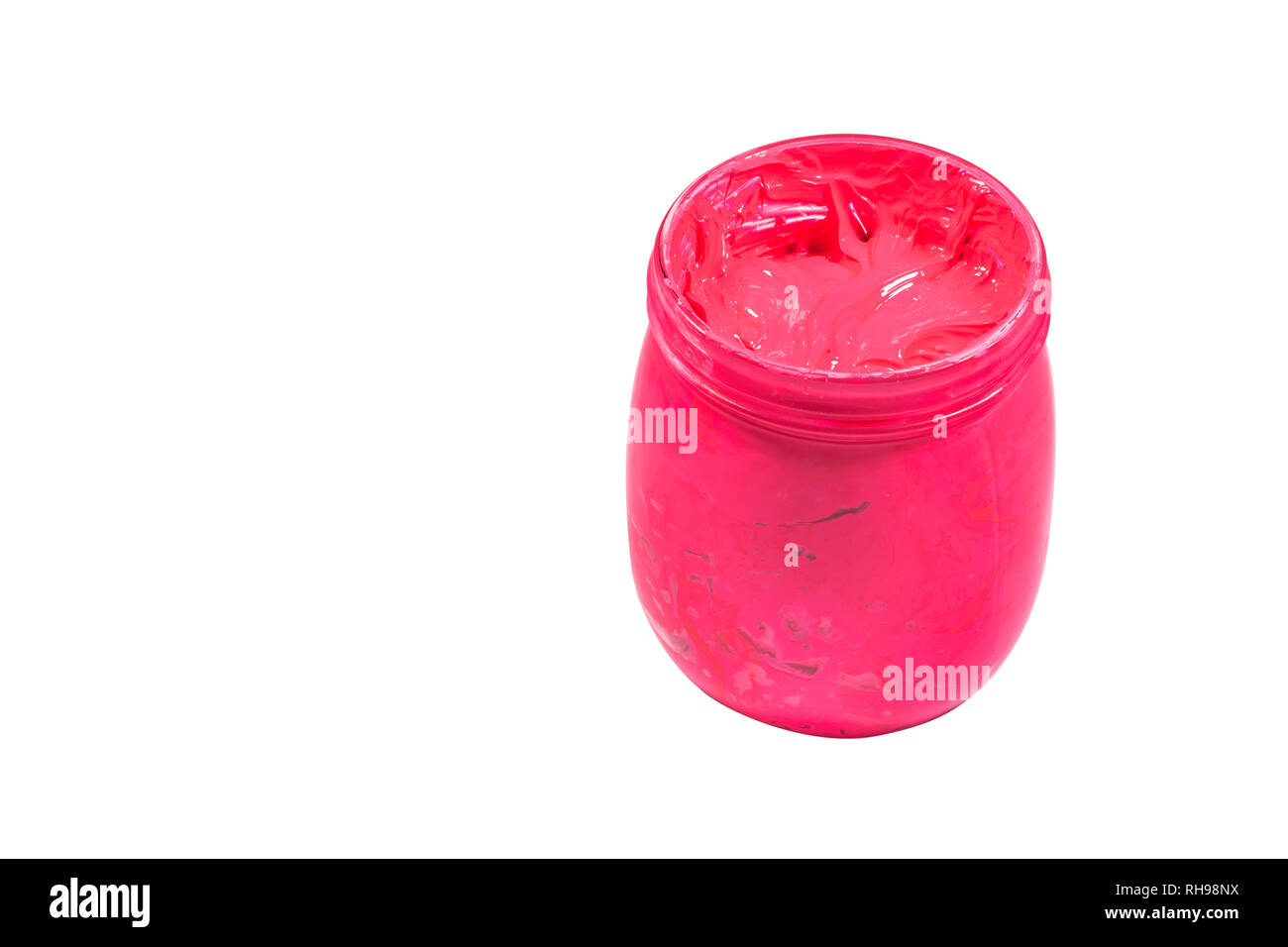 Plastic Pink color of plastisol ink with clipping path. screen printing ...