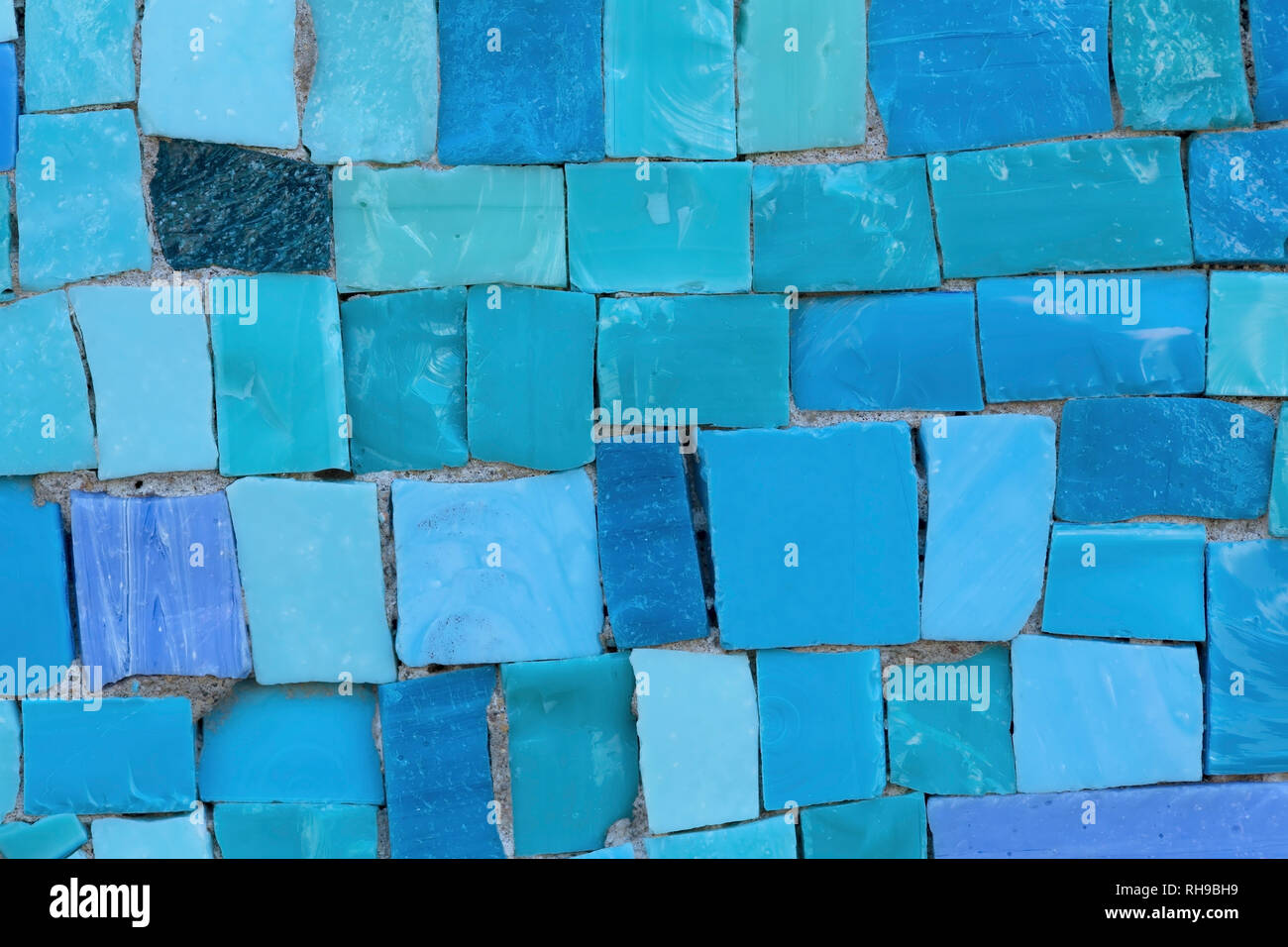 Blue murano tiles background Stock Photo - Alamy