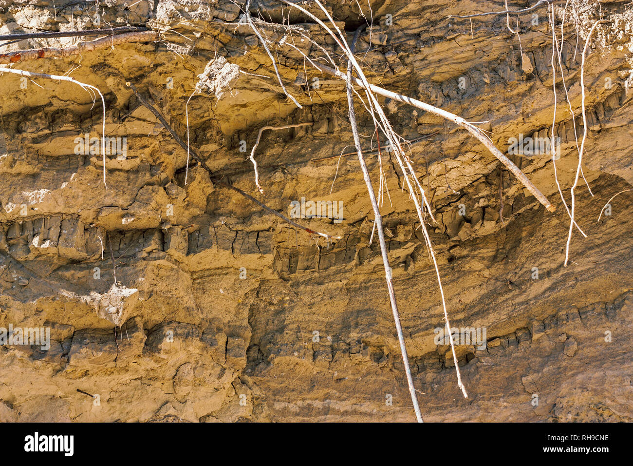 Natural grunge background of the clay pit wall Stock Photo - Alamy