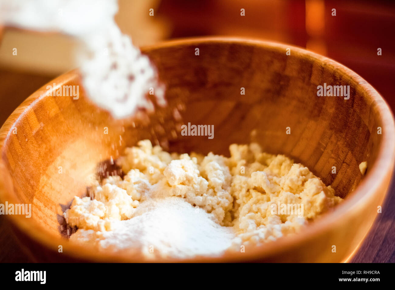Flour, eggs and cottage cheese, rustic cookbook recipe - weekend ...
