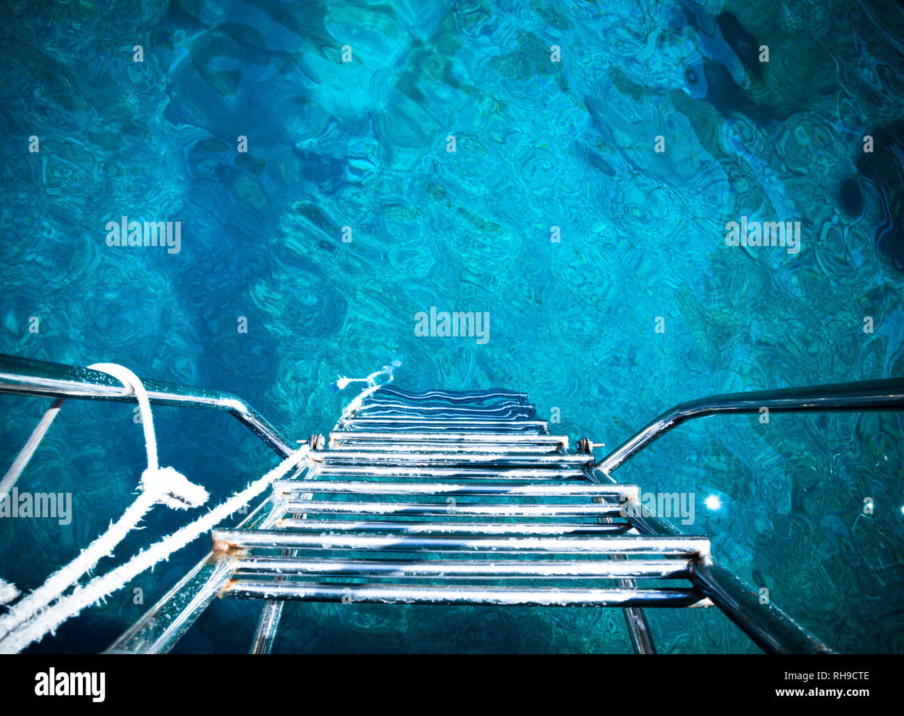 Ladder to Sea Stock Photo - Alamy